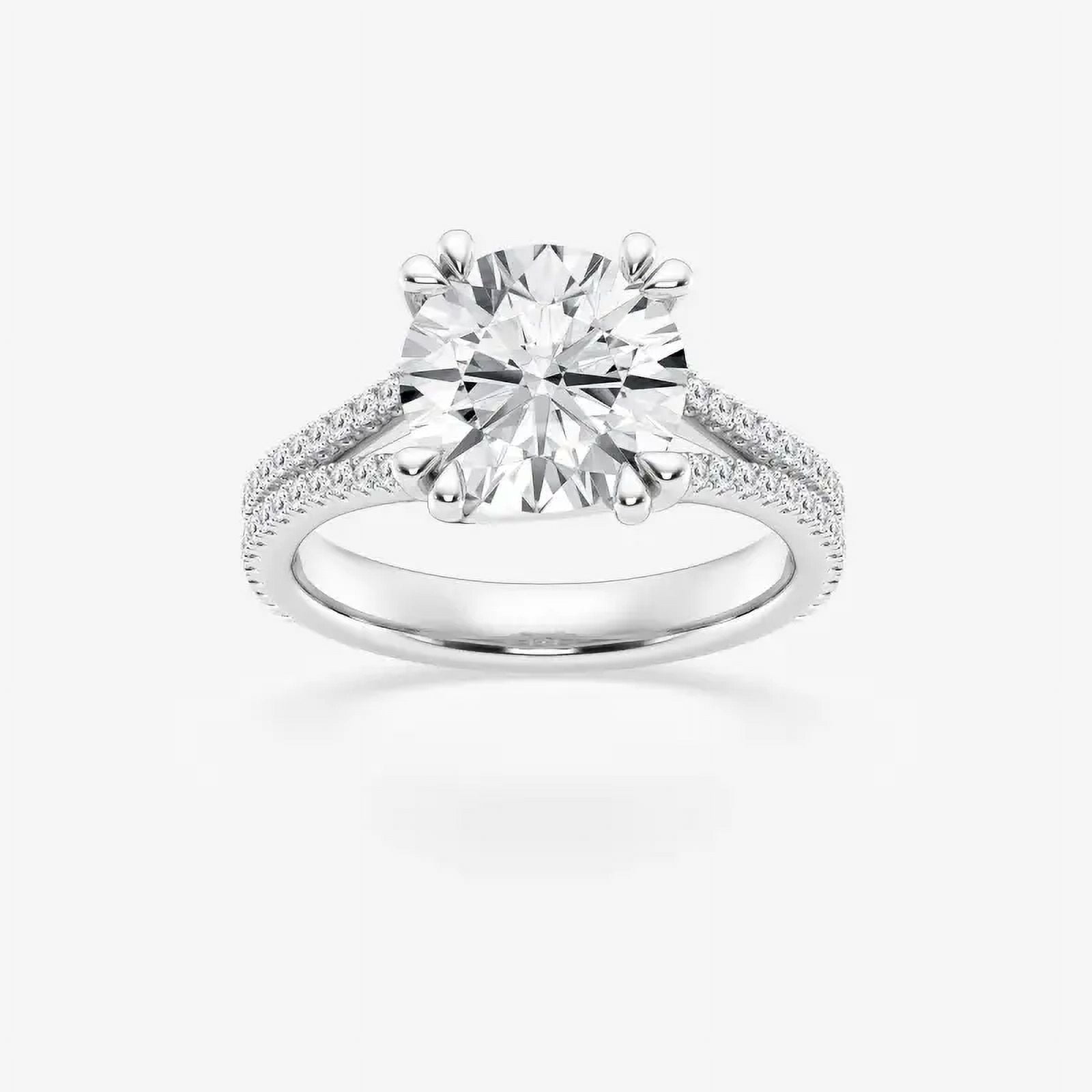Dazzle Jewelry 1.6 Ct Round Cut Moissanite Engagement Ring - 14K White ...