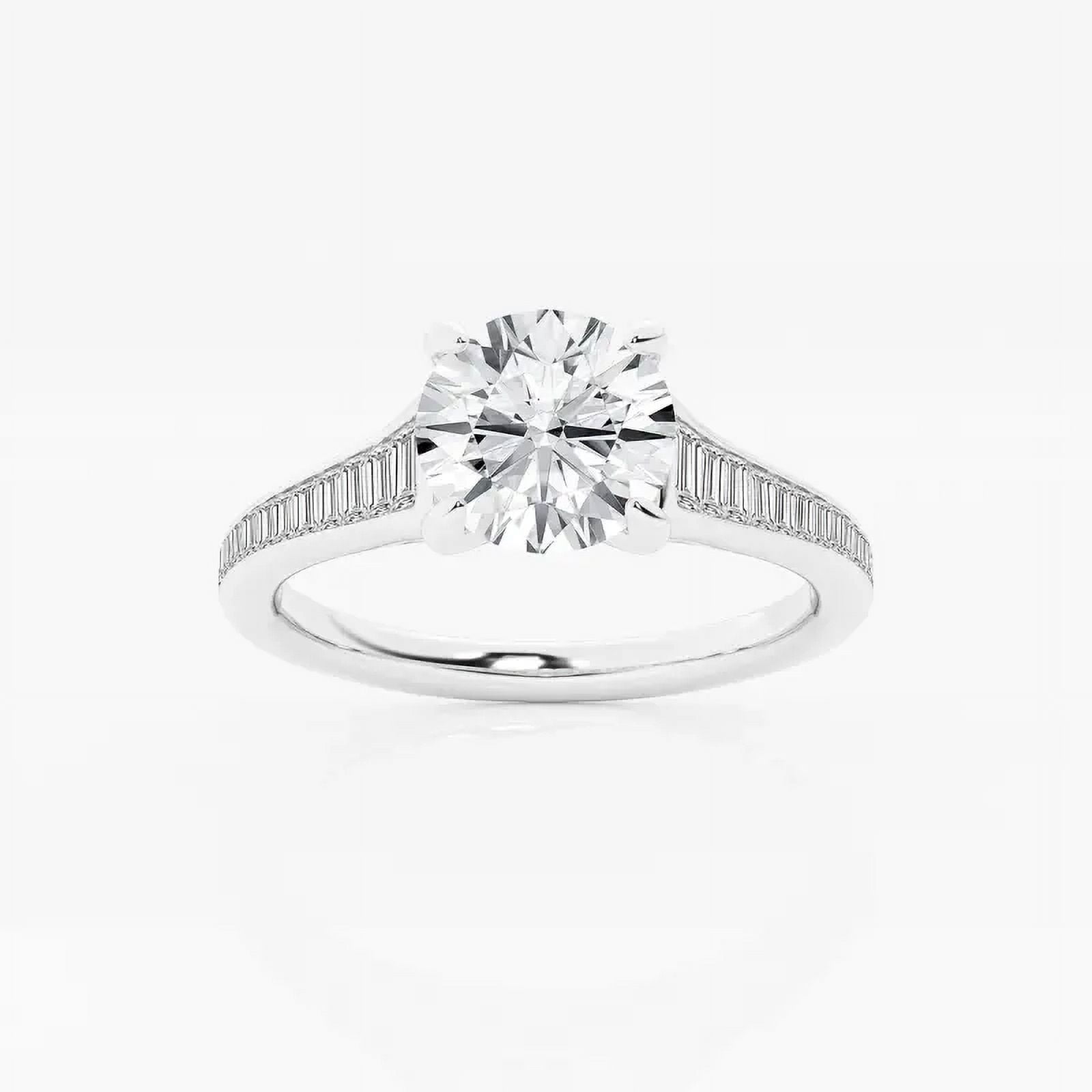 Dazzle Jewelry 1.9 Ct Moissanite Round Cut Moissanite Ring - Engagement ...