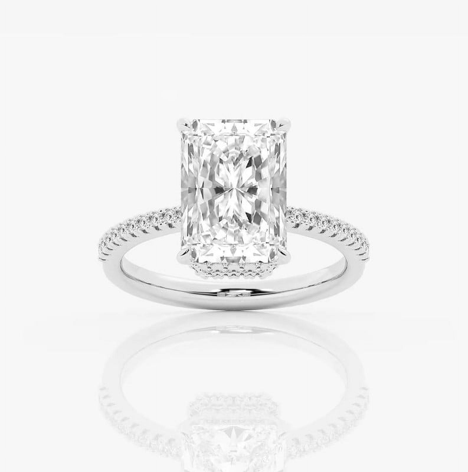 Dazzle Jewelry 14K White Gold Plated Ring - 2.2 Ct Radiant Cut ...