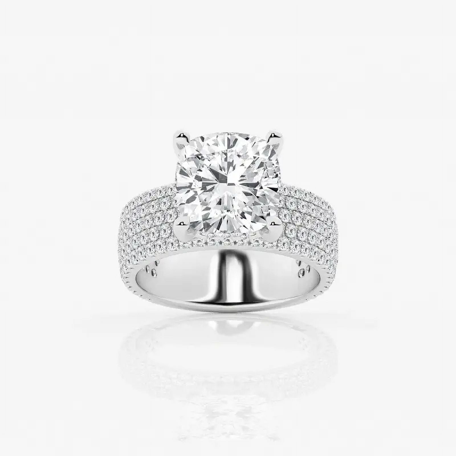 Dazzle Jewelry 14K White Gold Plated Ring - Cushion Cut Excellent 2 Ct ...