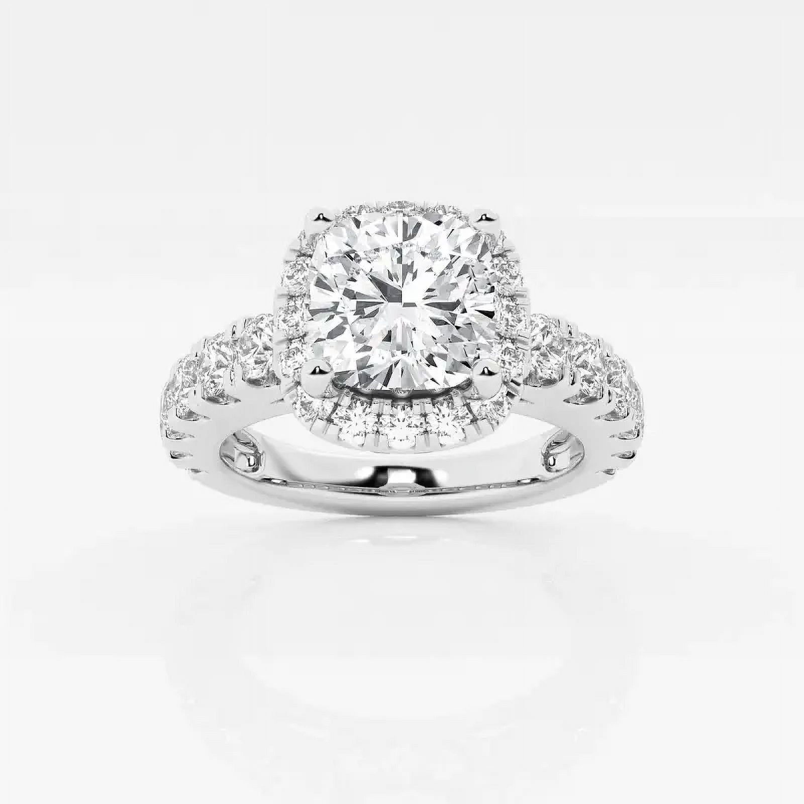 Dazzle Jewelry 14K White Gold Plated Ring for Gift - Cushion Cut 2 Ct ...
