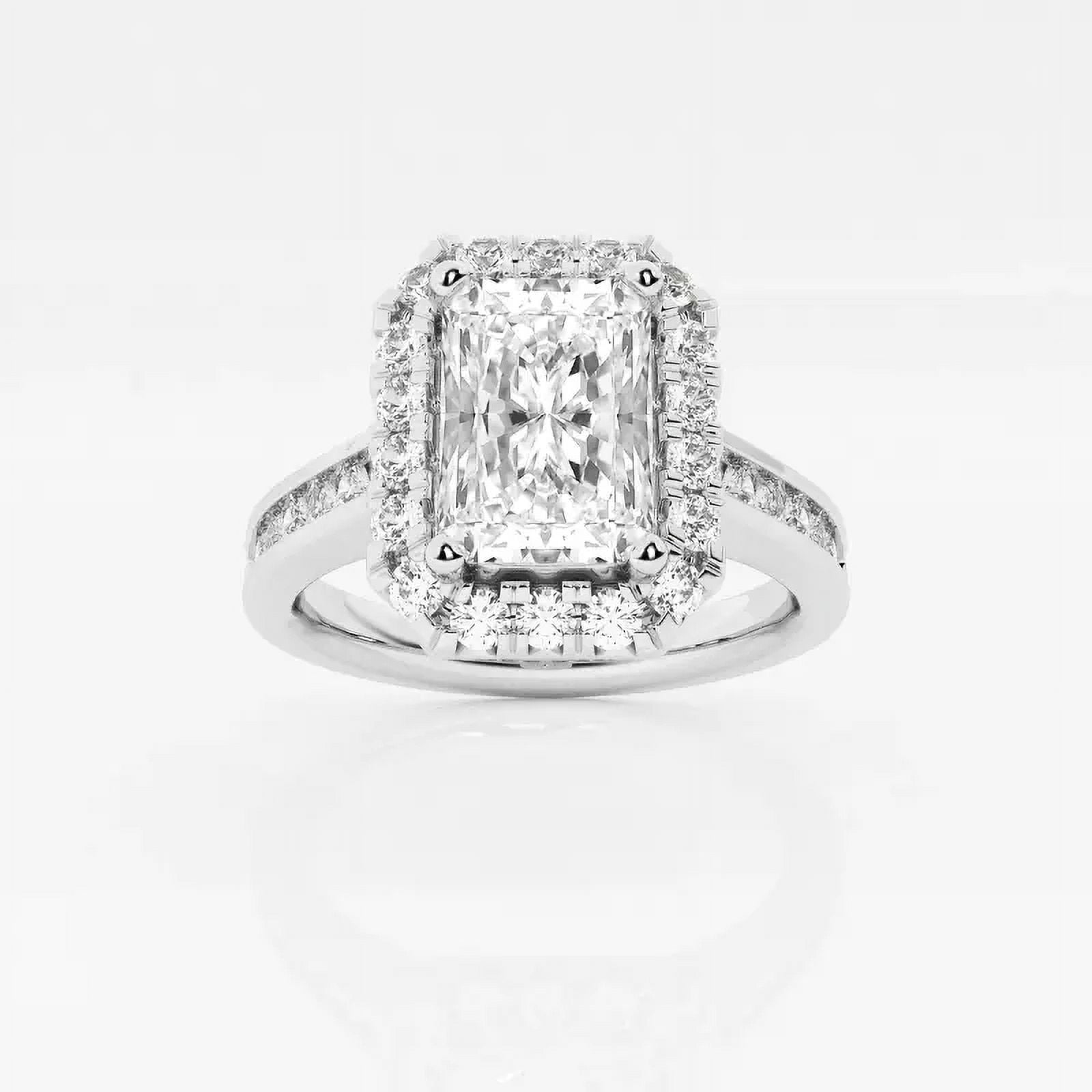 Dazzle Jewelry 14K White Gold Plated Rings for Women's - 2.2 Ct Radiant ...