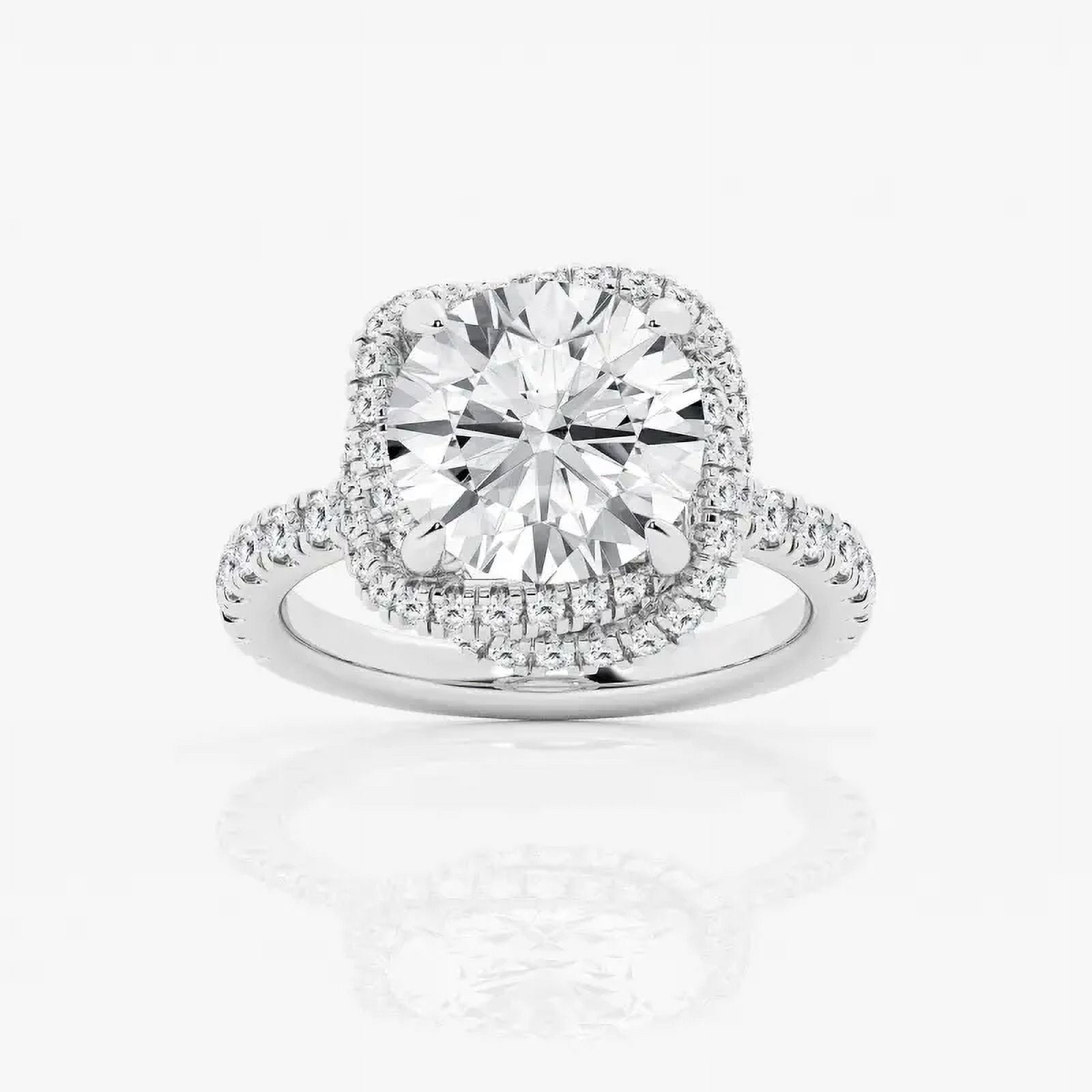 Dazzle Jewelry 14K White Gold Plated Rings for Women's - 2 Ct Round Cut ...