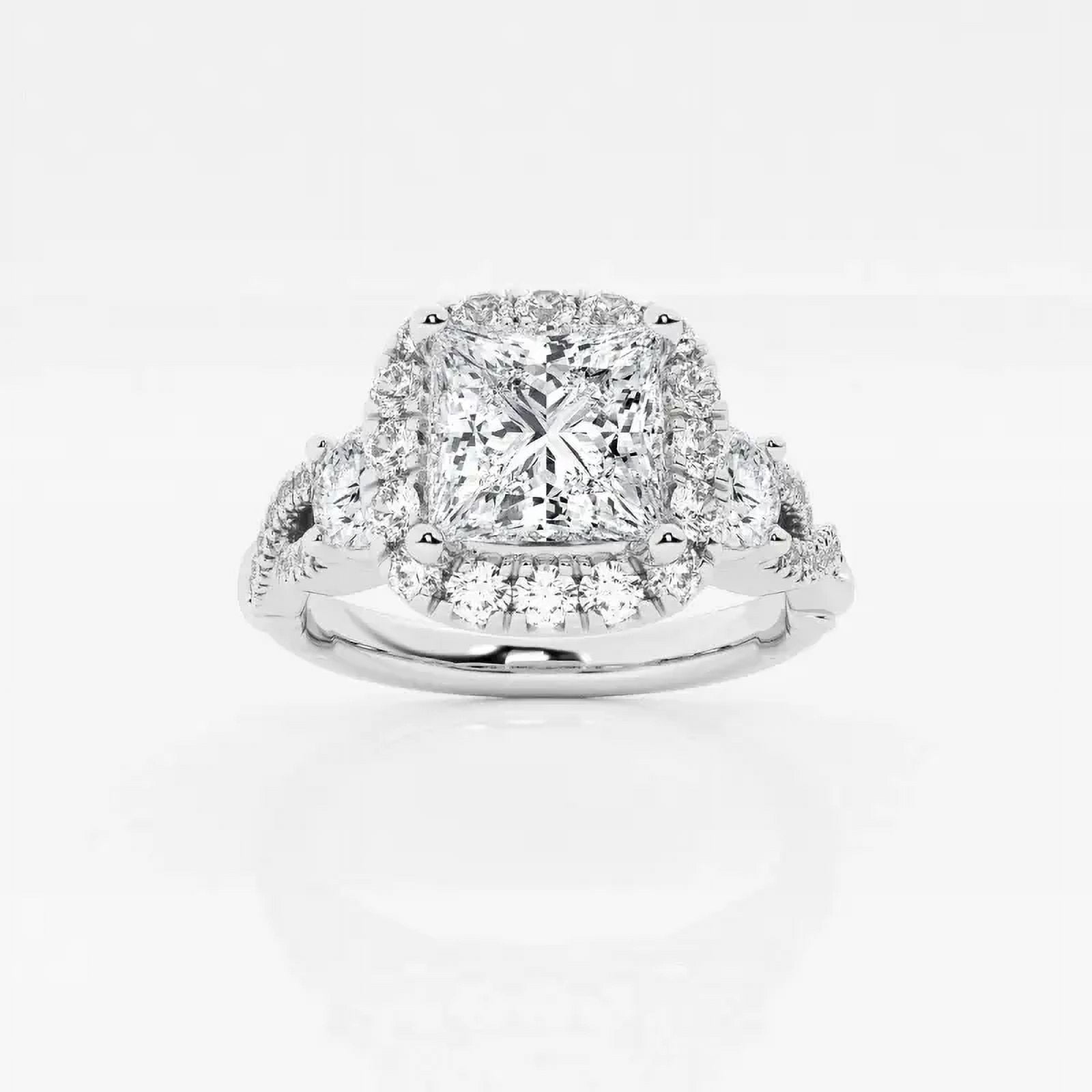 Dazzle Jewelry 14K White Gold Plated Solitaire Rings - 1.8 Ct Princess ...