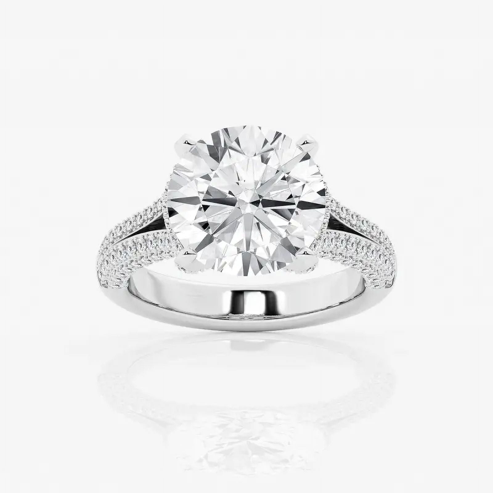 Dazzle Jewelry 2.2 Ct Round Cut Moissanite Wedding Ring - 14K White ...