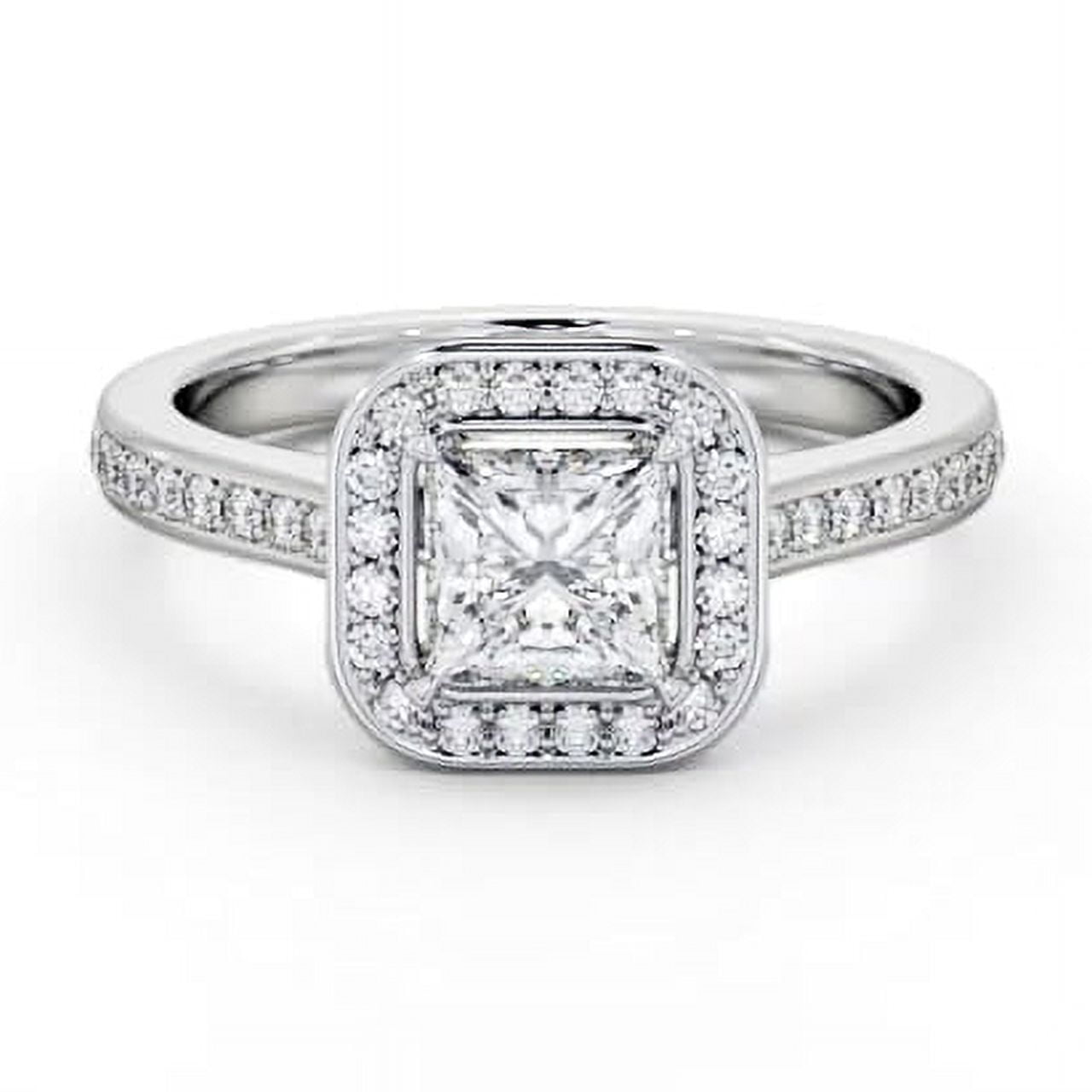 Dazzle Jewelry 2 Ct Princess Cut Diamond Engagement Ring – Moissanite ...