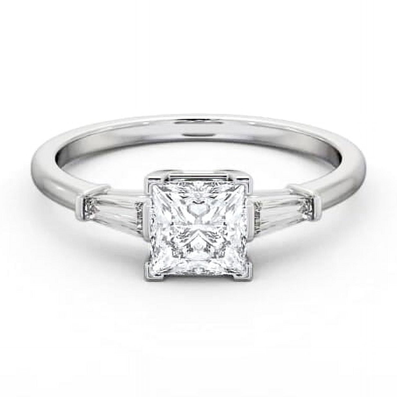 Dazzle Jewelry 2 Ct Princess Cut Moissanite Engagement Ring for Her ...