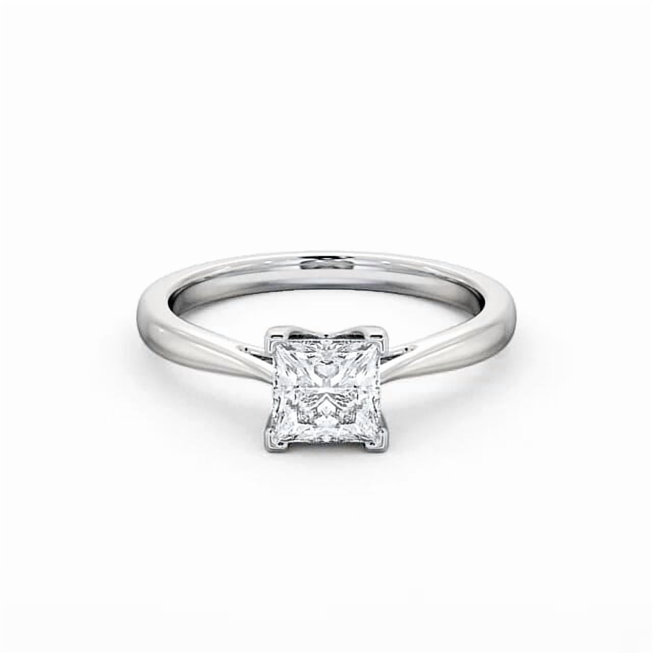 Dazzle Jewelry 2 Ct Princess Cut Moissanite Ring – 14K White Gold ...