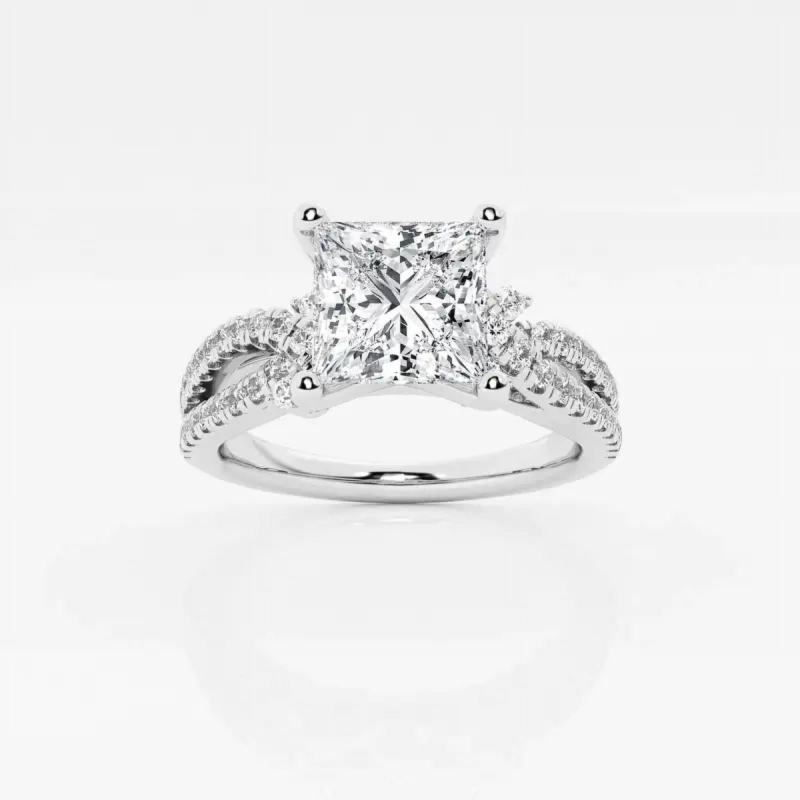Dazzle Jewelry Gorgeous 1.8 Ct Princess Cut Moissanite Ring - Rising ...