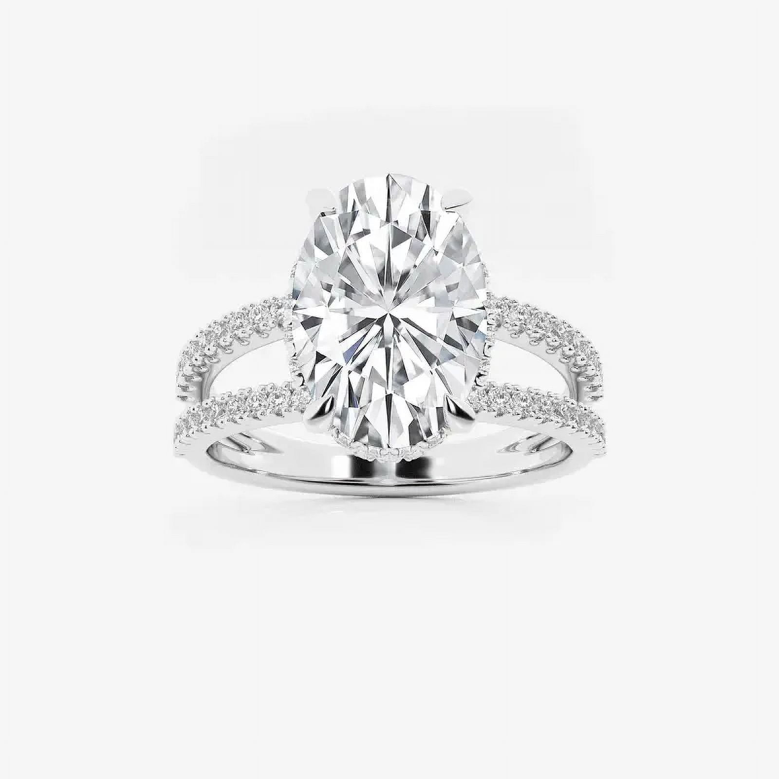 Dazzle Jewelry Stunning 2.2 Ct Oval Cut Moissanite Engagement Ring ...