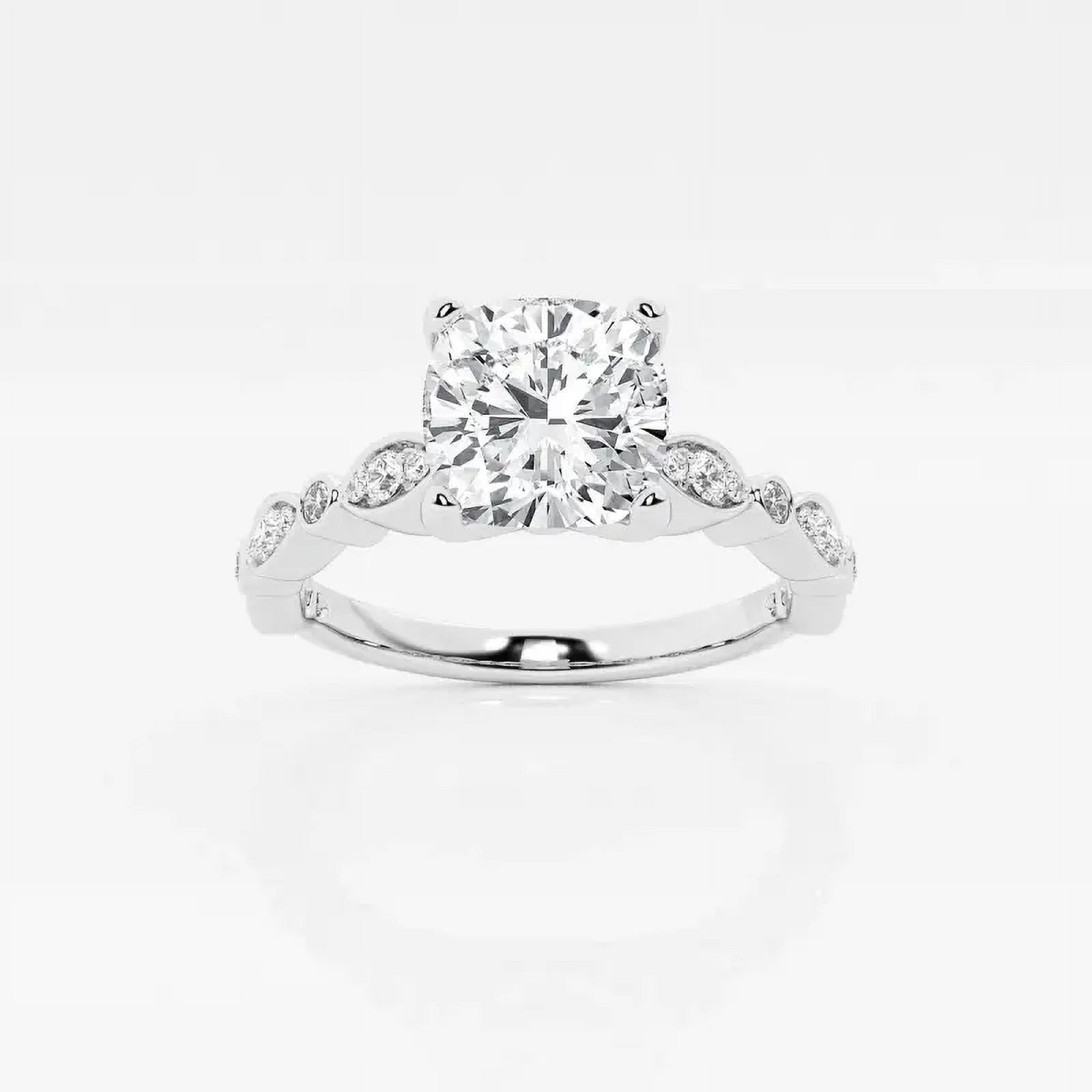 Dazzle Jewelry Women's Engagement Ring - 1.7 Ct Cushion Cut Moissanite ...