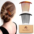 DazzleDiva 2 Piece Metal Side Combs Fork Clip Teeth Pin Stick For Updo ...