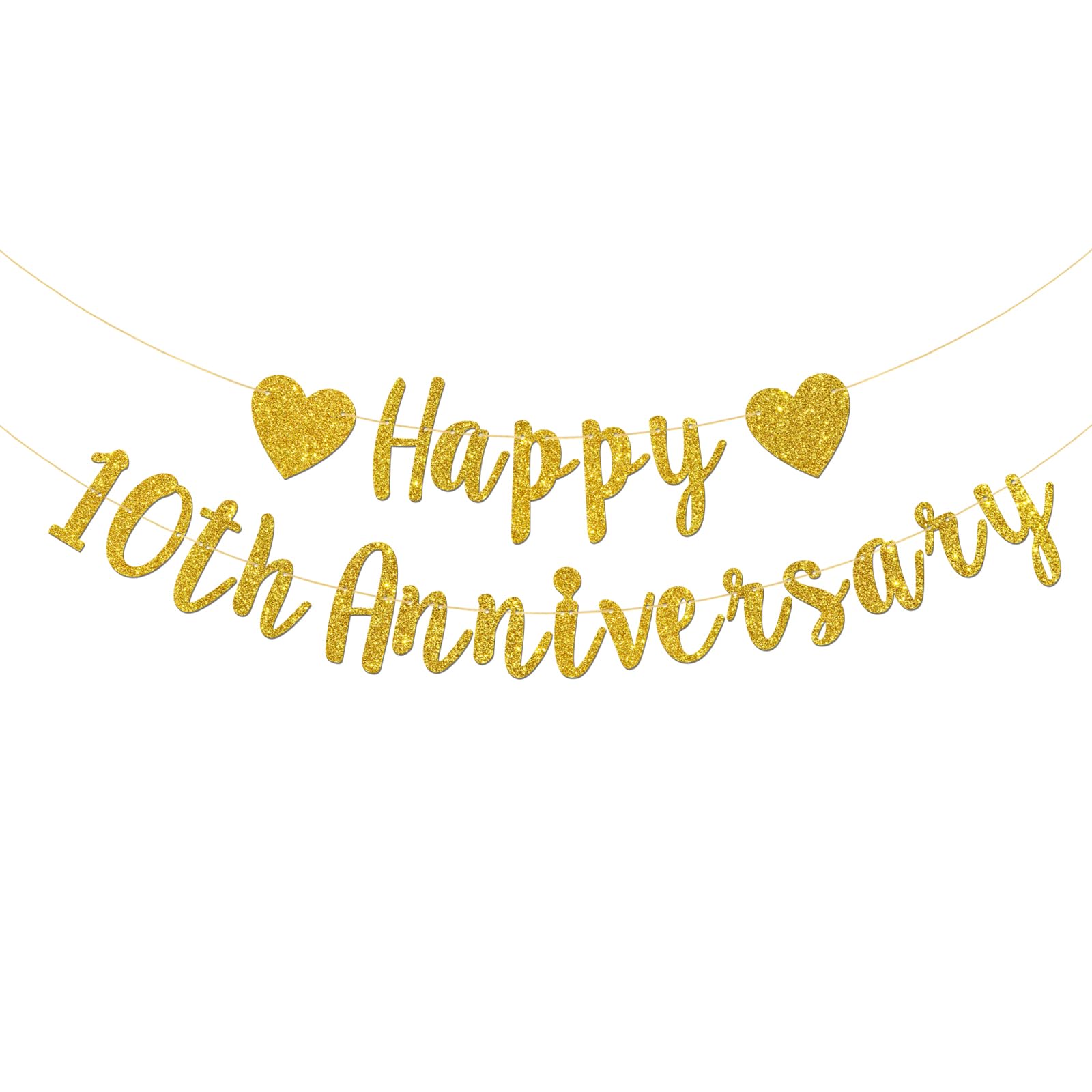 Dazzling 10th Anniversary Banner - Sparkling Happy for Unforgettable ...