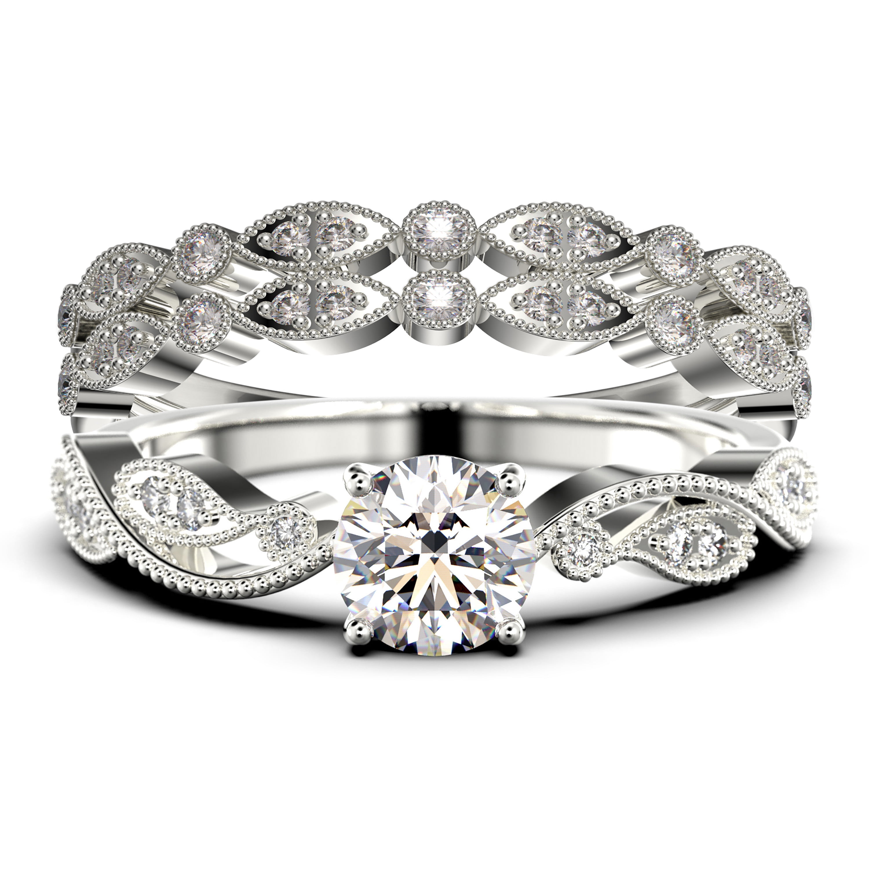 Dazzling 2.25 Carat Round Cut Diamond Moissanite Classic Inspired ...