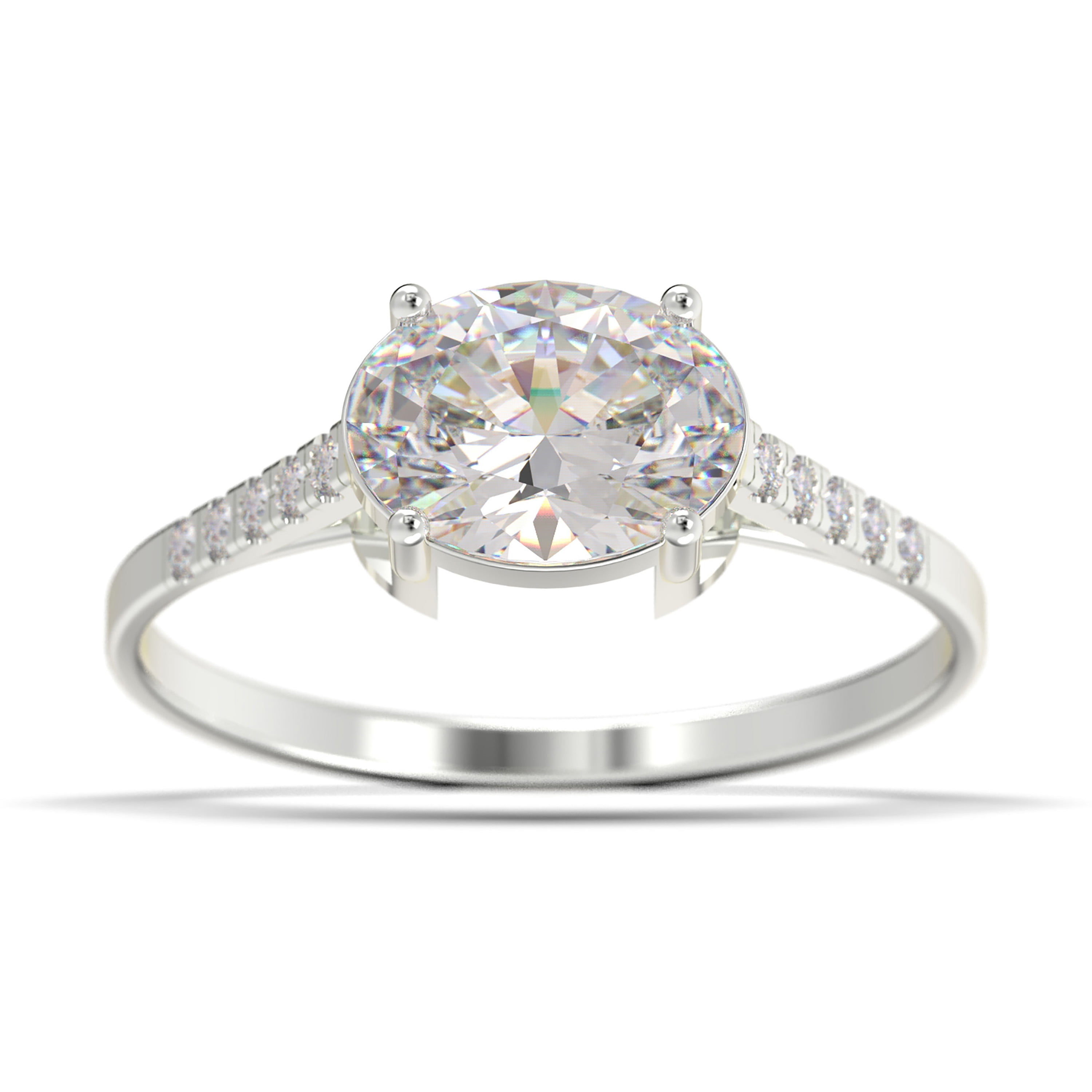 Dazzling Art Deco 1.50 Carat Oval Cut Diamond Moissanite Unique ...