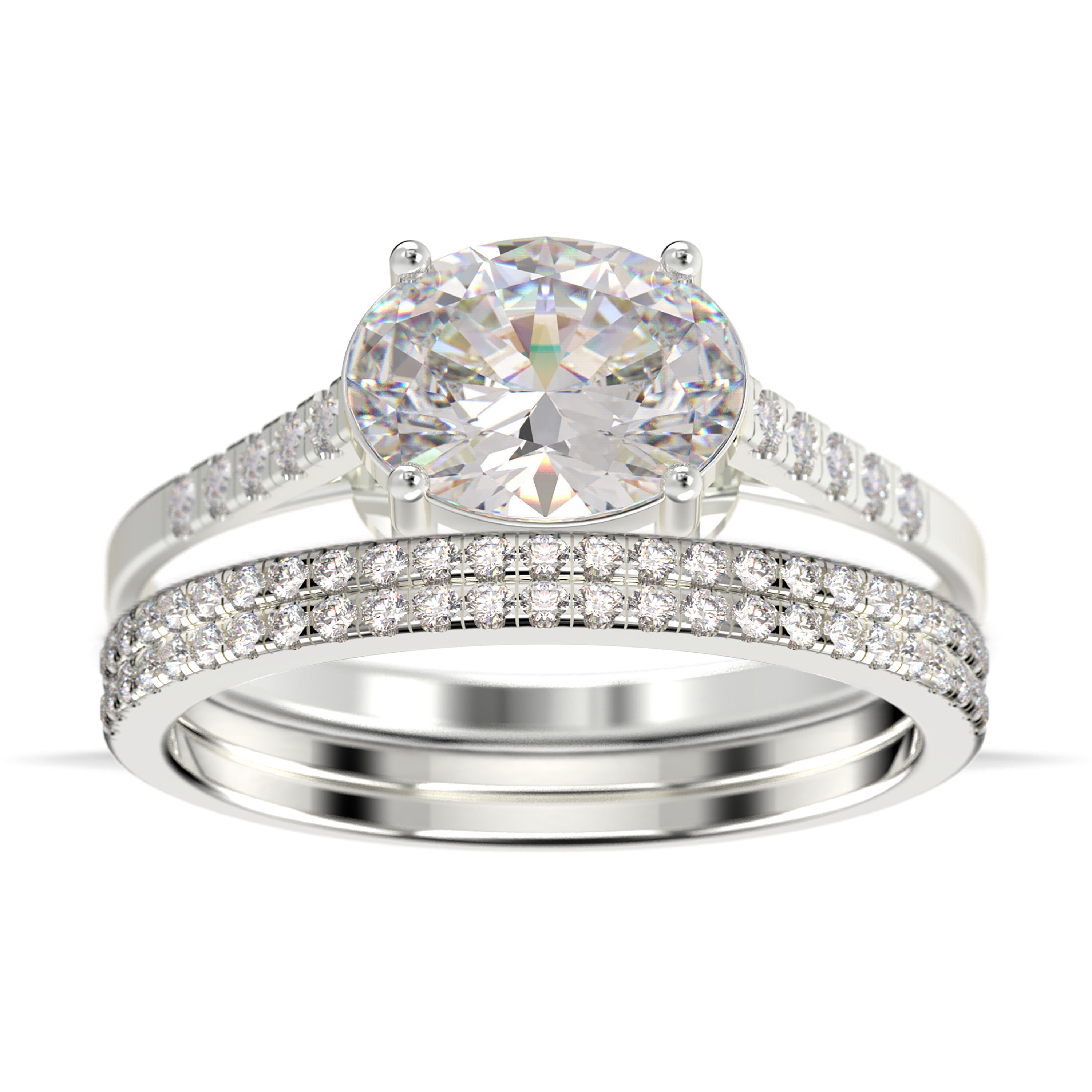 Dazzling Art Deco 2.50 Carat Oval Cut Diamond Moissanite Unique ...