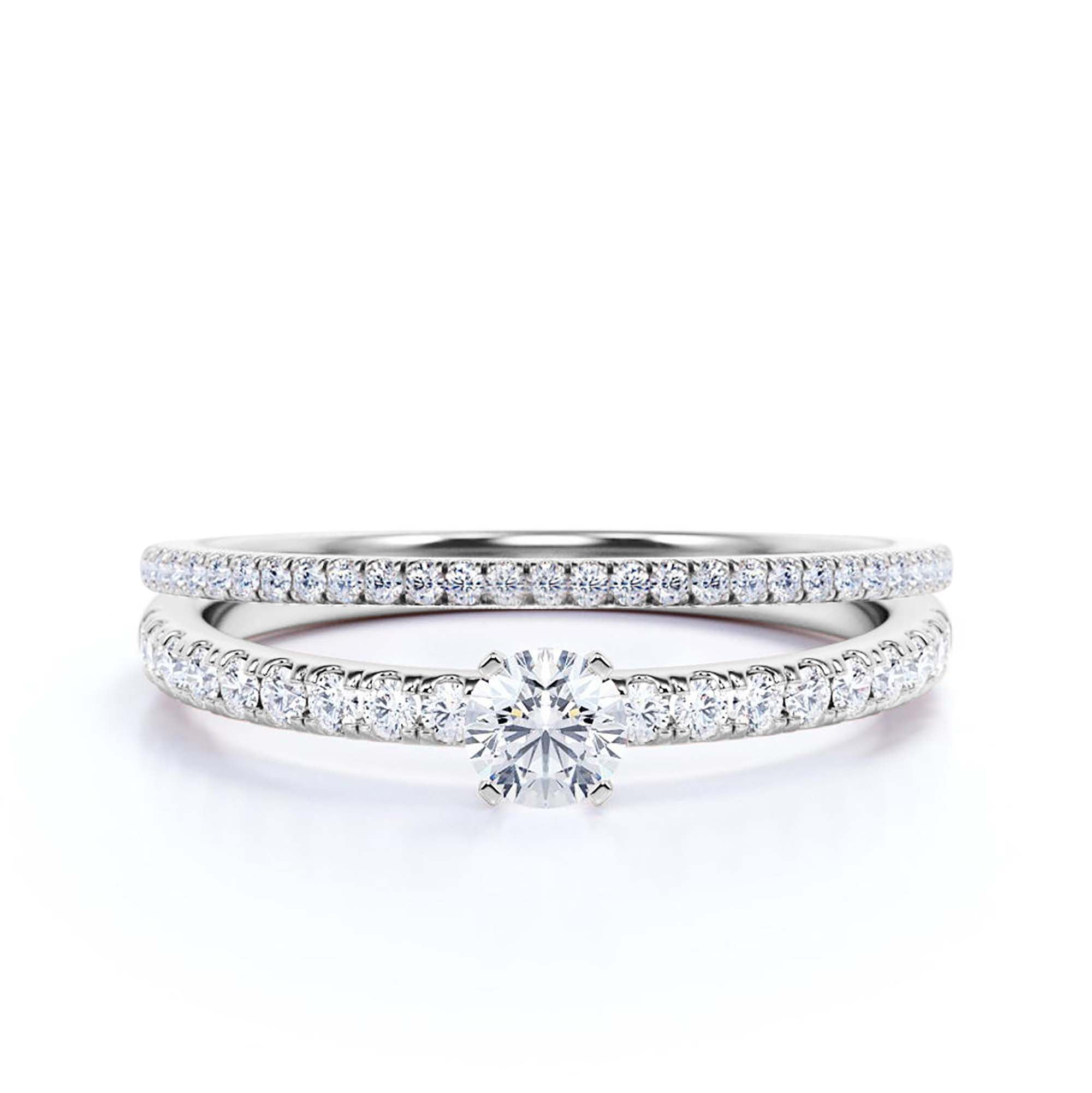 Dazzling Art deco 1.25 Carat Round Cut Diamond Moissanite Engagement Ring, Wedding Ring, One ...