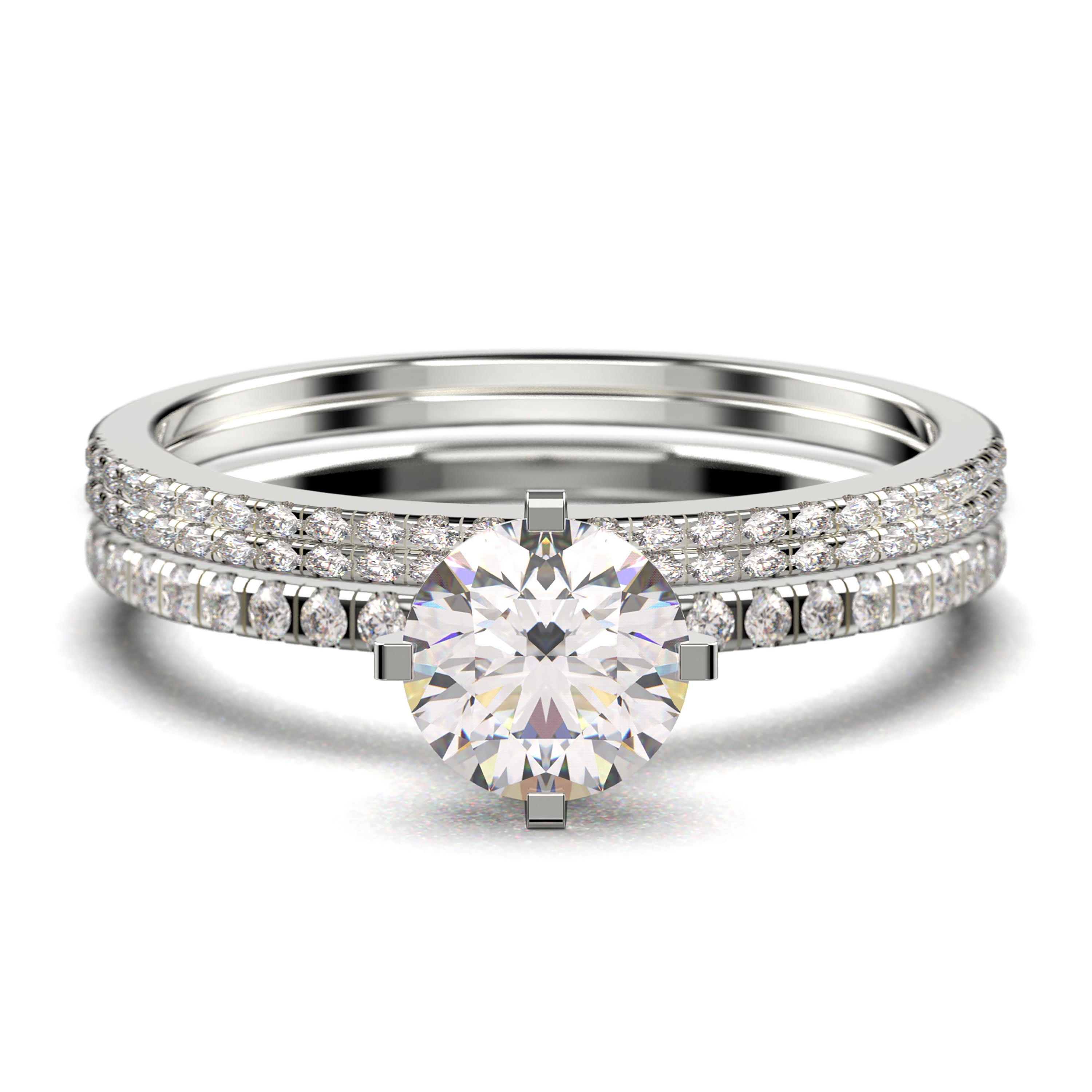 Dazzling Art deco 1.75 Carat Round Cut Diamond Moissanite Engagement ...