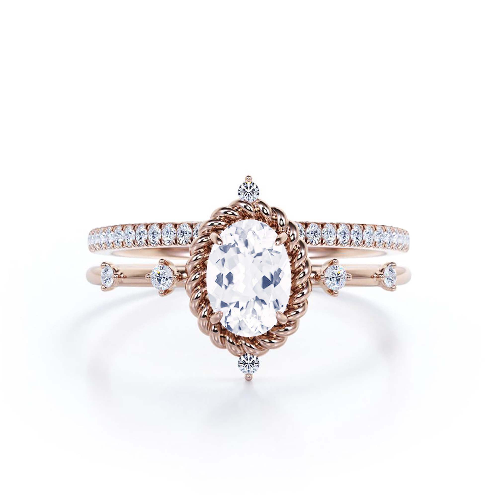 Dazzling Art nouvea 2.00 Carat Oval Cut Diamond Moissanite Engagement ...