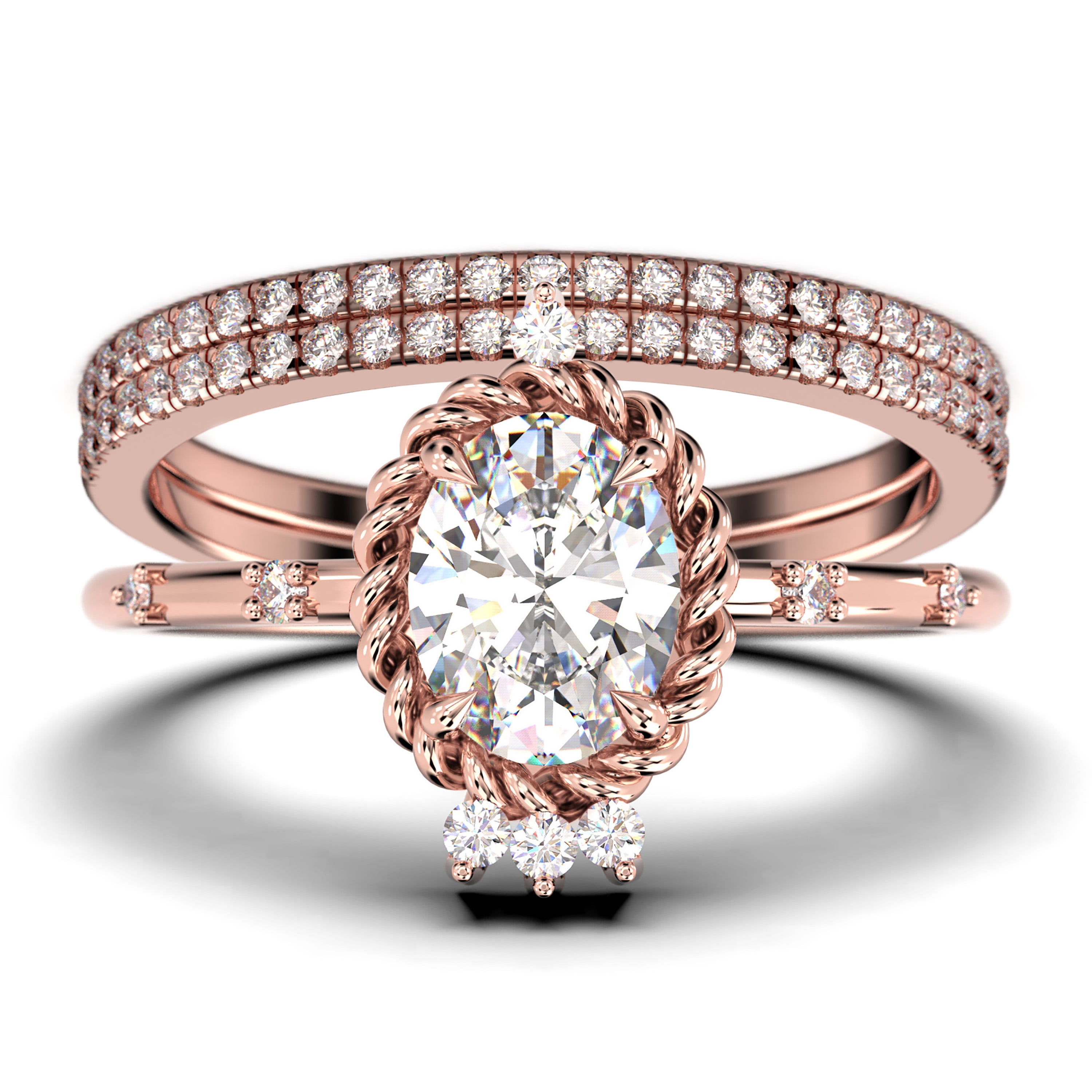 Dazzling Art nouvea 2.50 Carat Oval Cut Diamond Moissanite Engagement ...