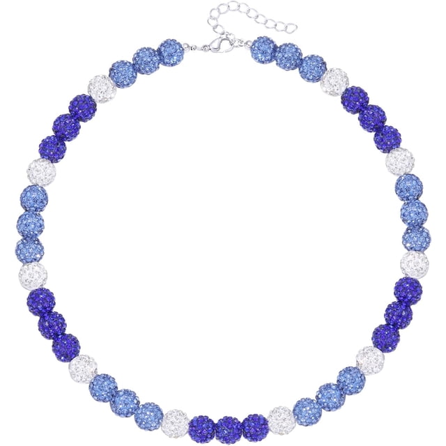 Dazzling Baseball Bling Necklace - Ice Collection Rhinestone Ball ...