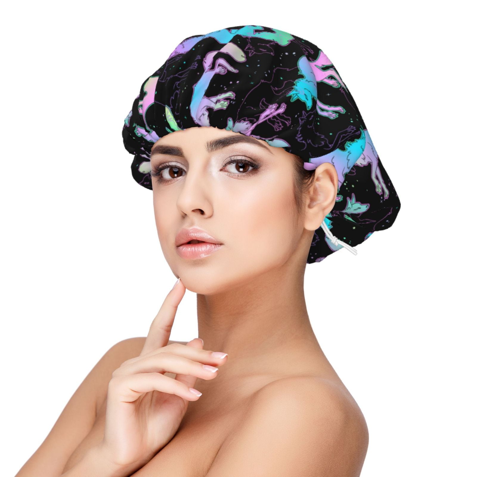 Dazzling Color Fox Silk Bonnet for Sleeping Women Men, Adjustable ...