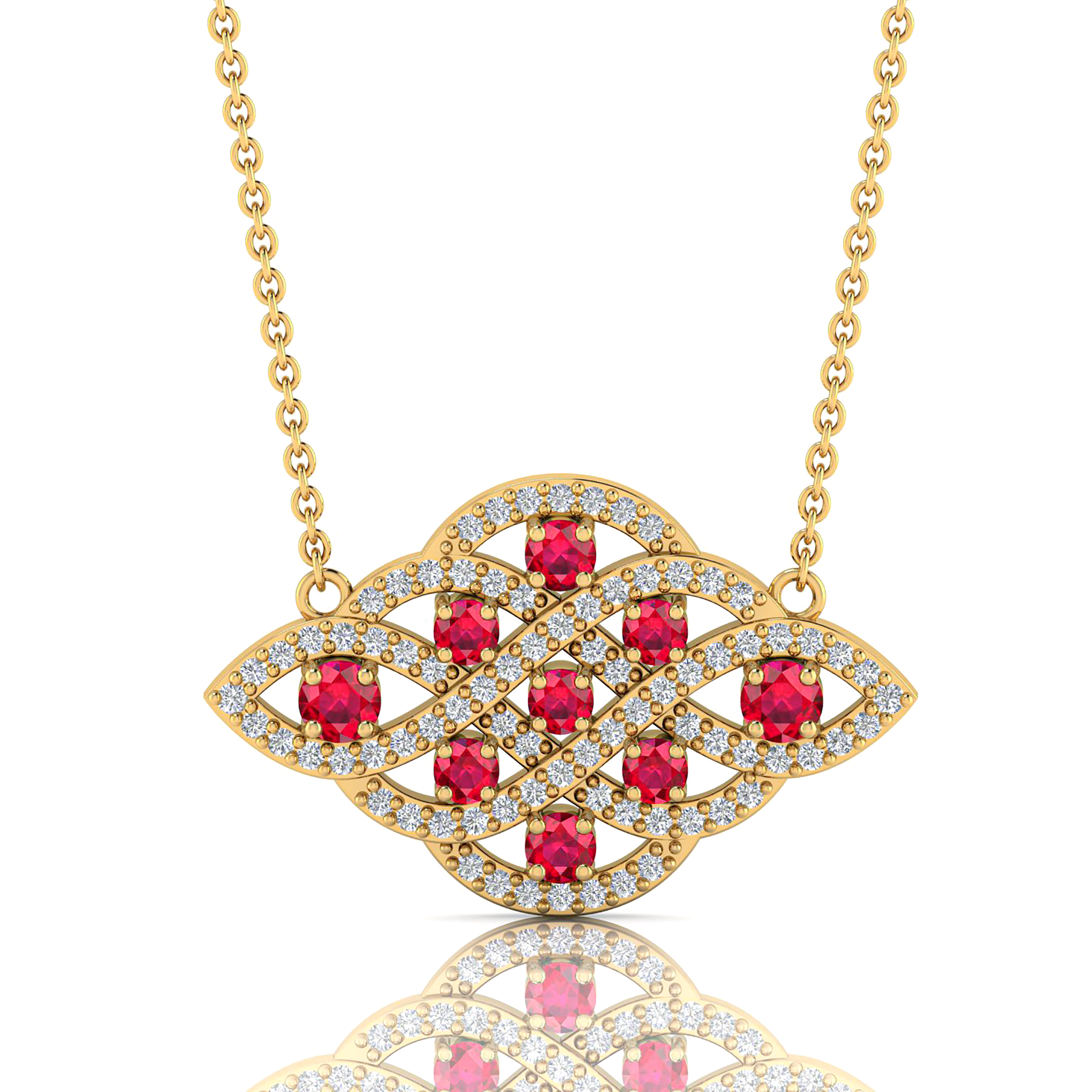 Dazzling Diamond And Ruby Gold Plated Infinity Pendent Huzurr - Walmart.com