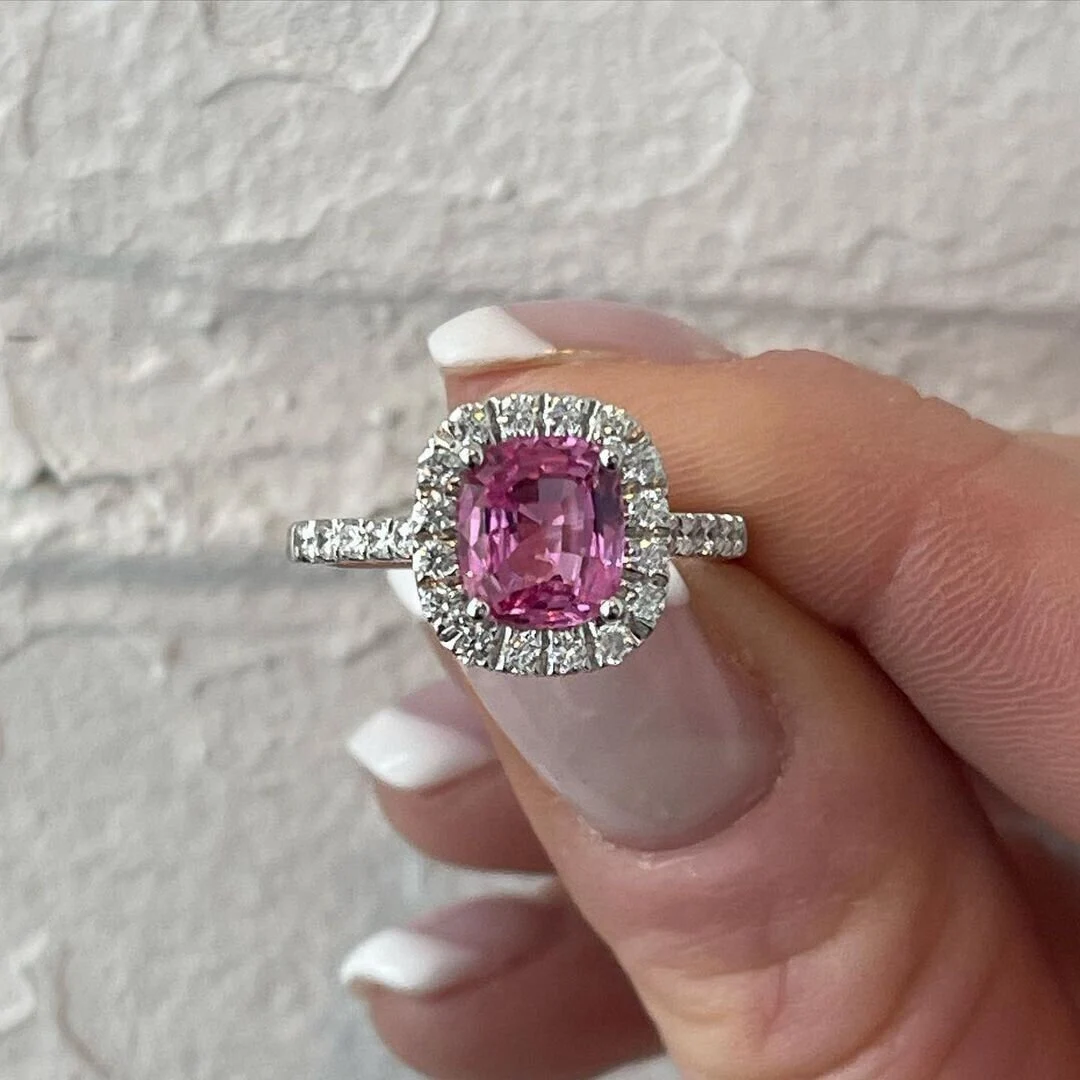 Dazzling Diamonds - Cushion Cut 3.28 Carat Certified Natural VVS Pink ...