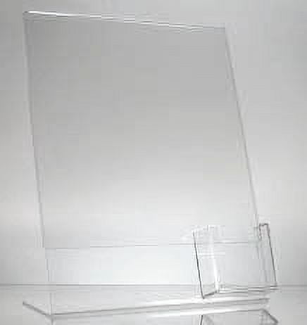 Dazzling Displays 10-Pack Acrylic 8.5 x 11 Slanted Sign Holders with ...