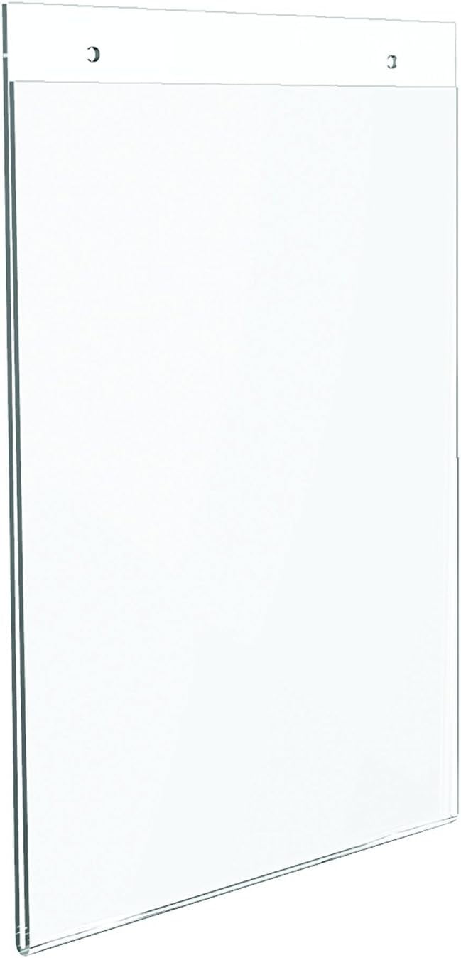 Dazzling Displays 10-Pack Acrylic 8.5 x 11 Wall Mount Sign Holders ...