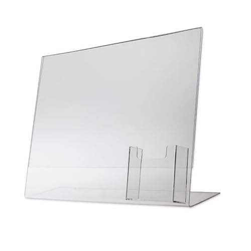 Dazzling Displays 10-Pack Clear Acrylic Slanted Sign Holder 11 x 8.5 ...