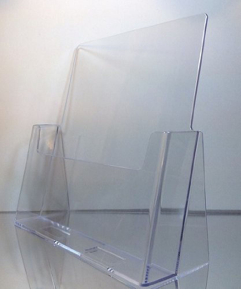 Dazzling Displays Clear 8.5 x 11 Brochure Holder, Countertop Display ...