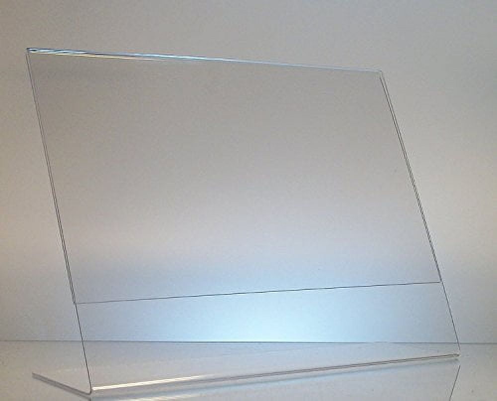 Dazzling Displays Clear Acrylic Sign Holder 6 x 4 - Clear Slanted Sign ...