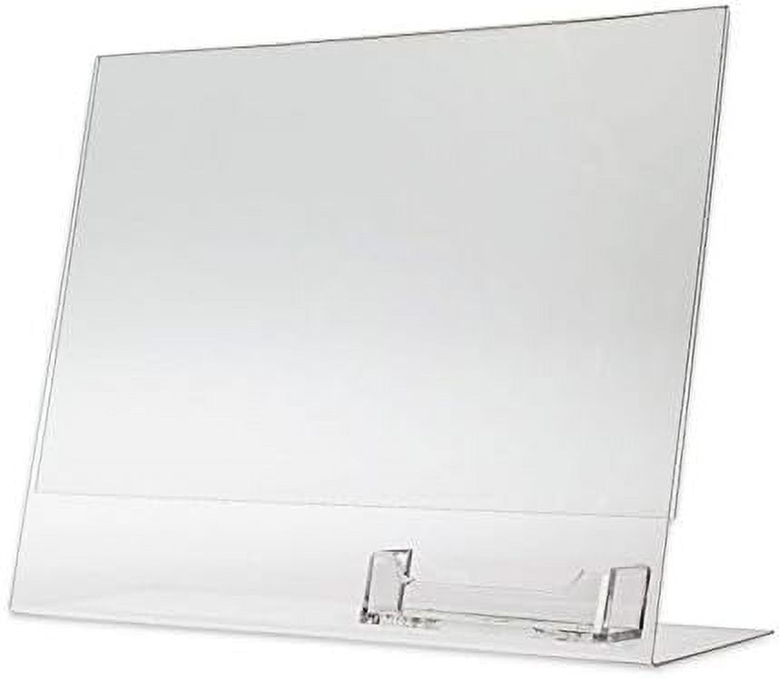 Dazzling Displays Clear Acrylic Slanted Sign Holder Picture Frame 11 x ...