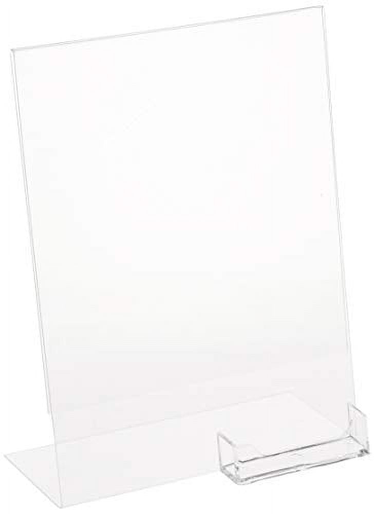 Dazzling Displays Clear Acrylic Slanted Sign Holder Picture Frame 8.5 x ...