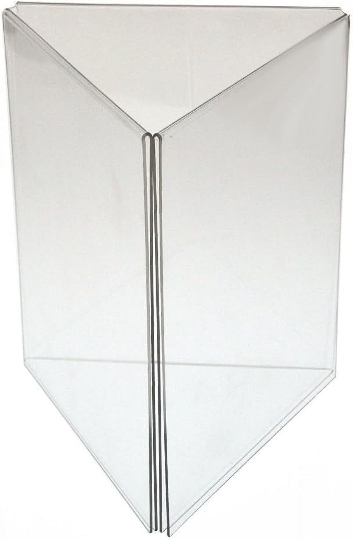 Dazzling Displays Clear Acrylic Three-Sided 4x6 Table Tent Sign Holder ...