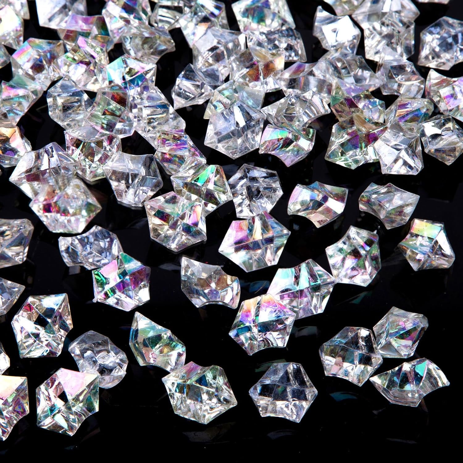 Dazzling Fake Ice Rocks, 150PCS Sparkling Fake Diamonds, Iridescent ...