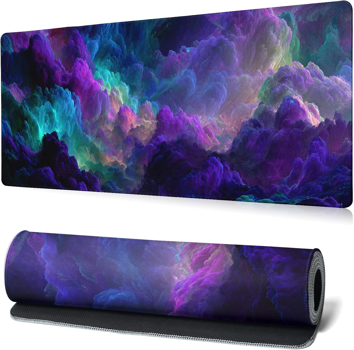 Dazzling Galaxy Gaming Mouse Pad Abstract Blue Desk Mat 31.5x11.8 Inch ...