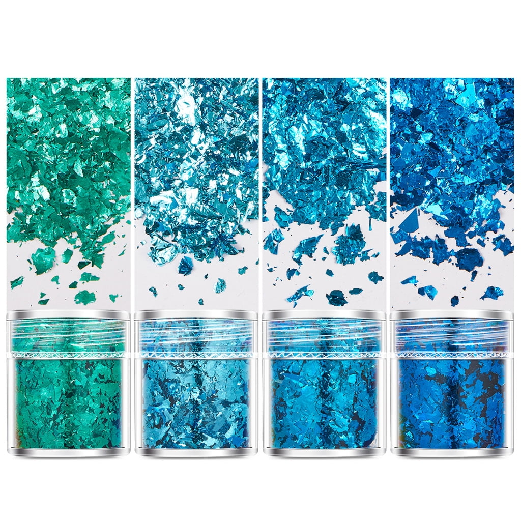 Dazzling Golden Flakes Glitter Leaf Sheets for Projects and Artistic ...