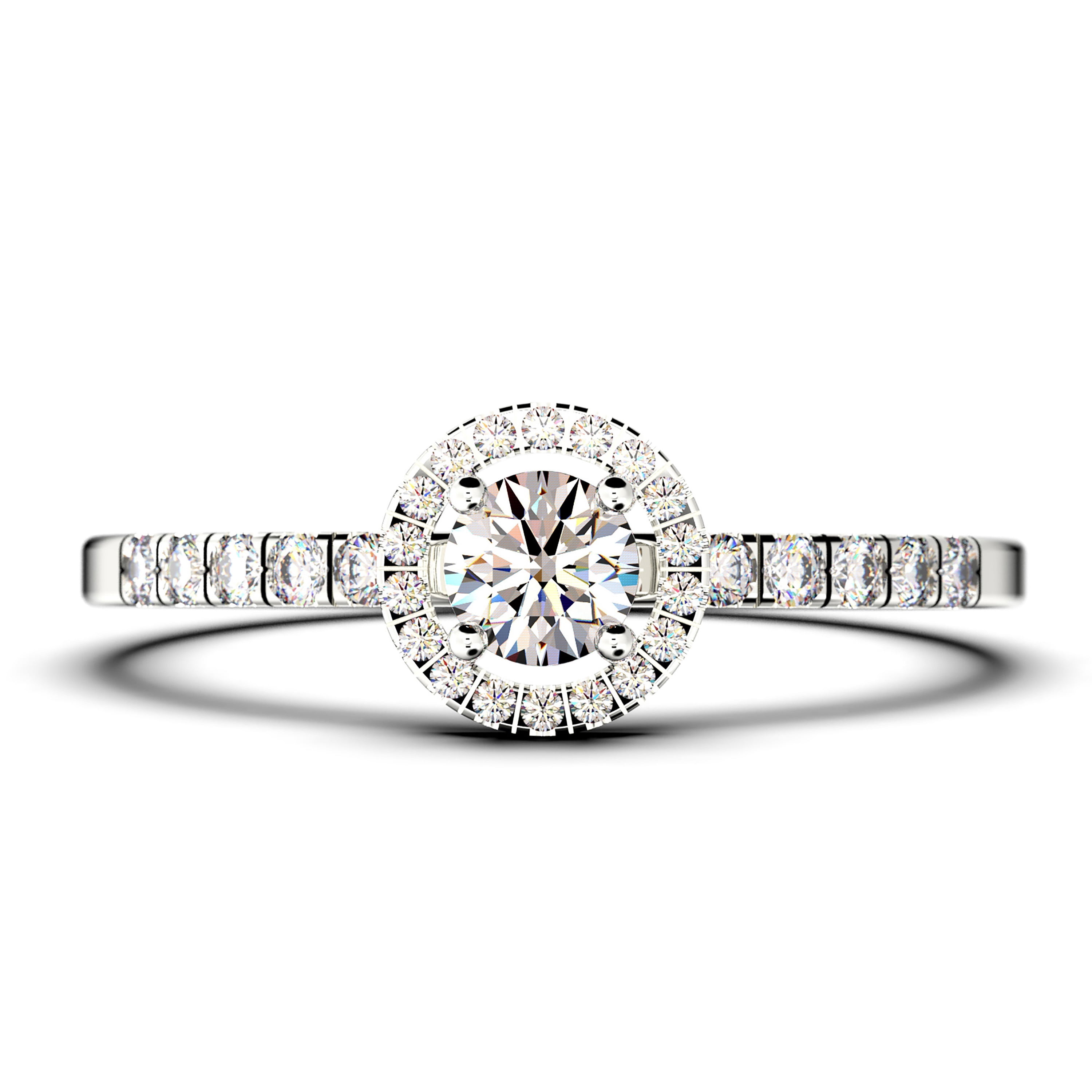 Dazzling Minimalist 1.00 Catar Round Cut Diamond Moissanite Engagement ...