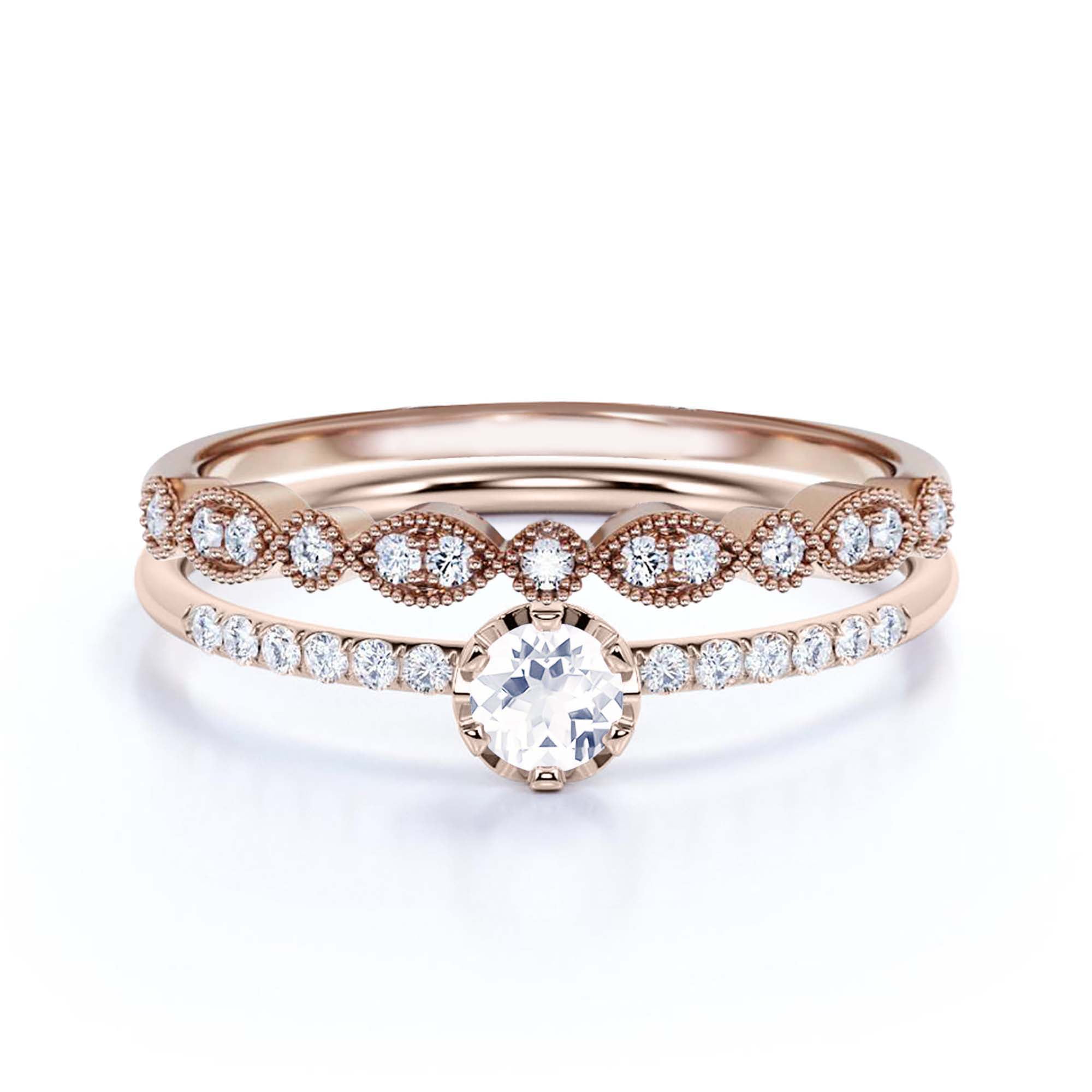 Dazzling Minimalist 1.05 Carat Classic Round Cut Diamond Moissanite ...