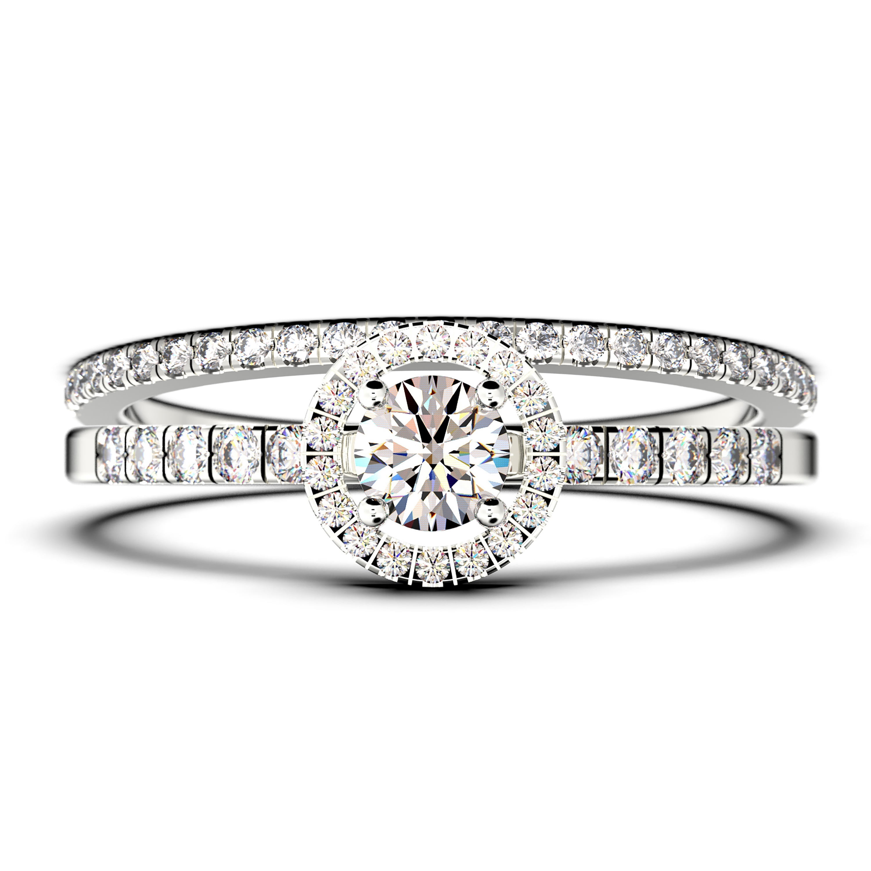 Dazzling Minimalist 1.50 Catar Round Diamond Moissanite Engagement Ring, Wedding Ring, One ...