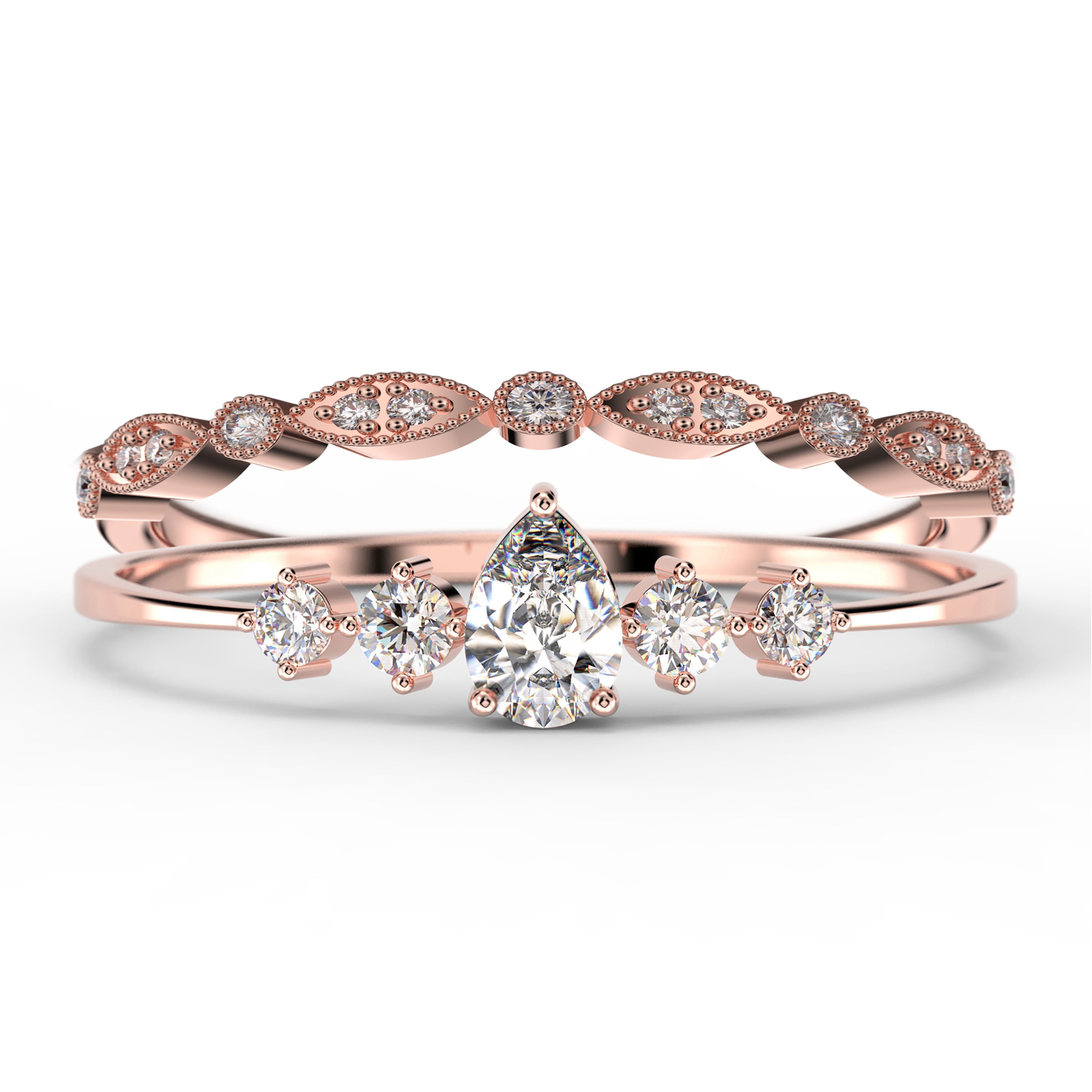 Dazzling Minimalist 1.55 Carat Pear Cut Diamond Moissanite Classic ...