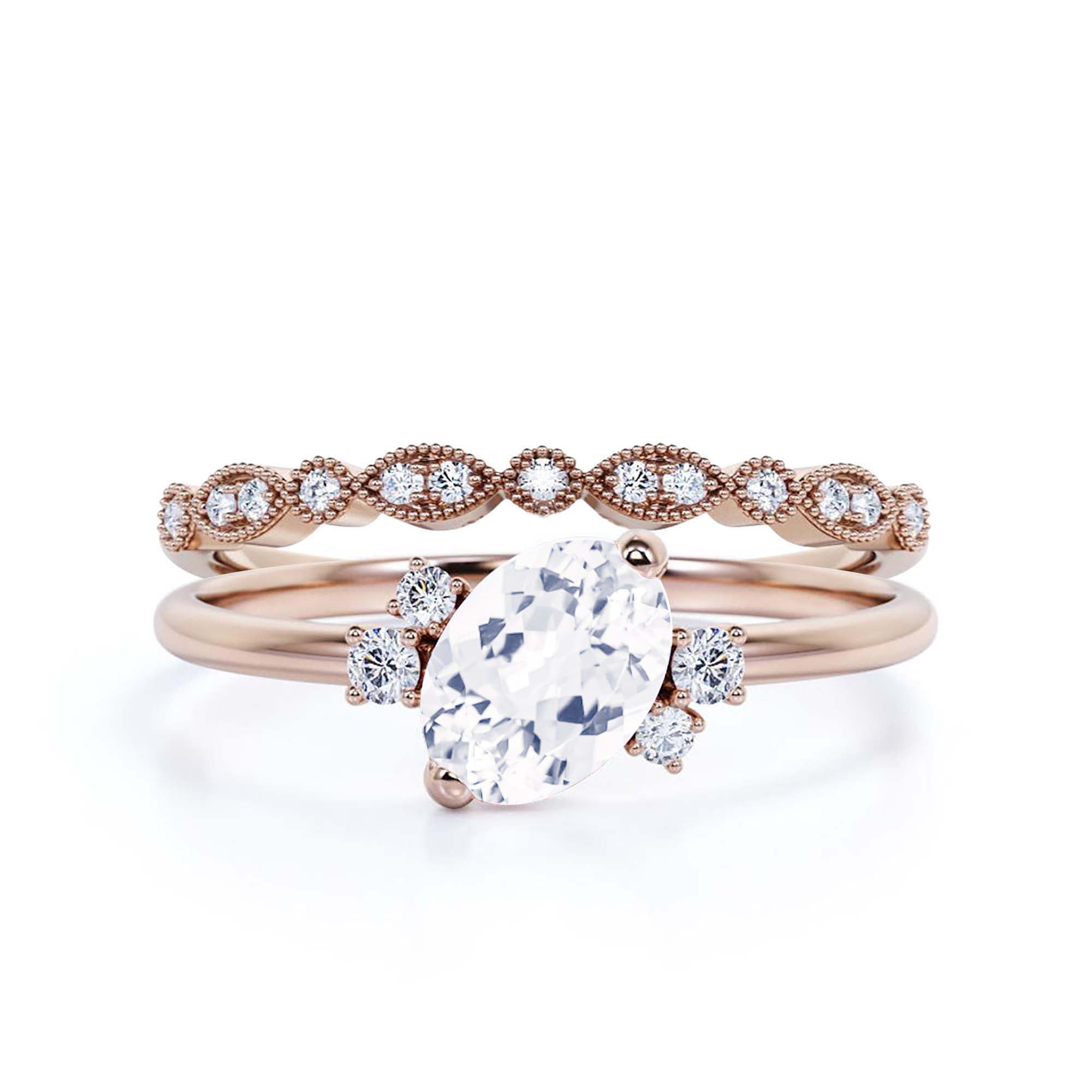 Dazzling Minimalist 2.00 Carat Oval Cut Diamond Moissanite Engagement ...