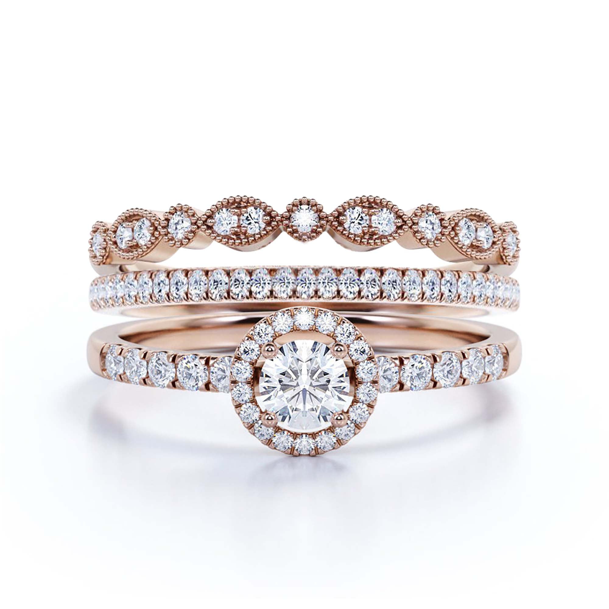 Dazzling Minimalist 2.00 Catar Round Cut Diamond Moissanite Engagement ...