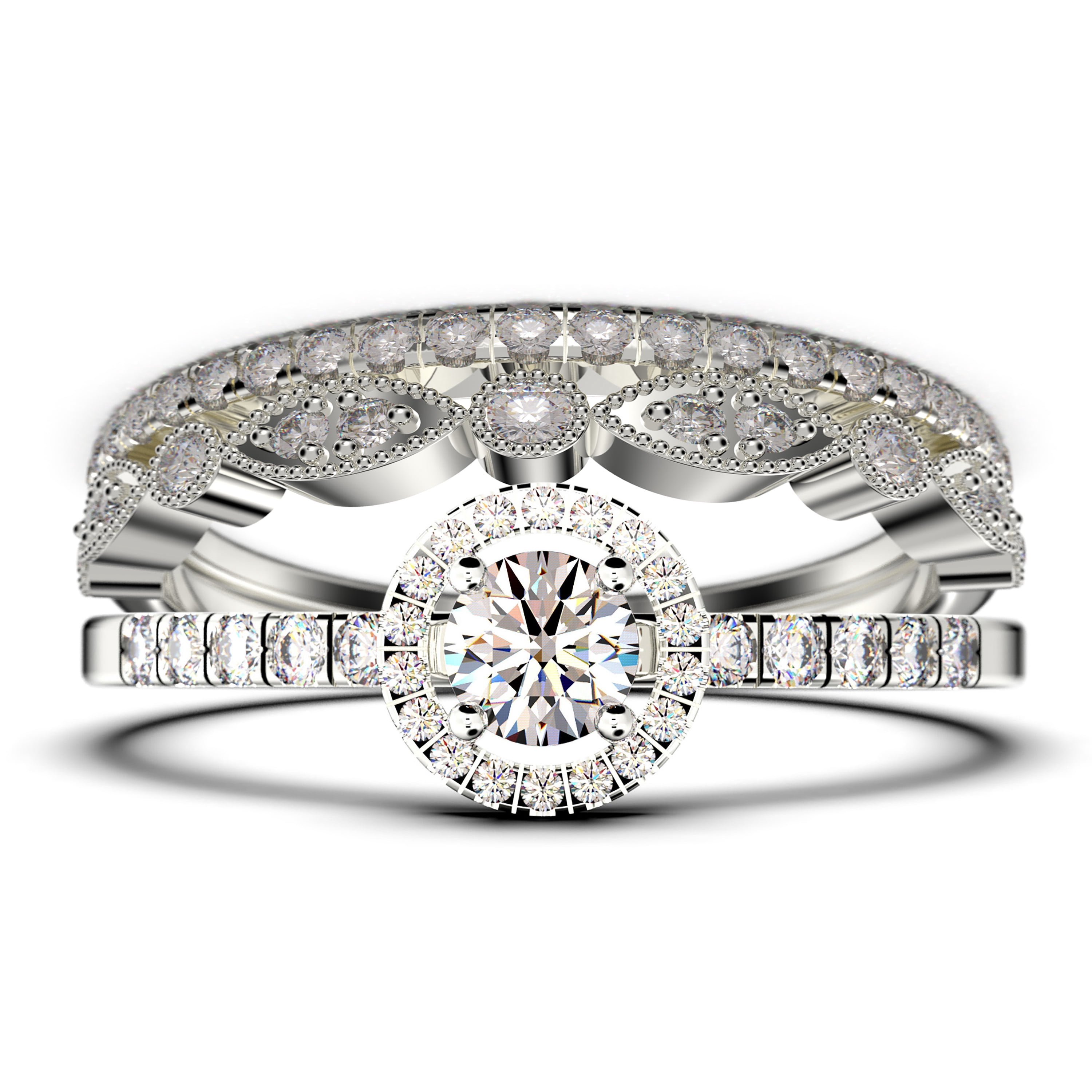 Dazzling Minimalist 2.00 Catar Round Diamond Moissanite Engagement Ring ...