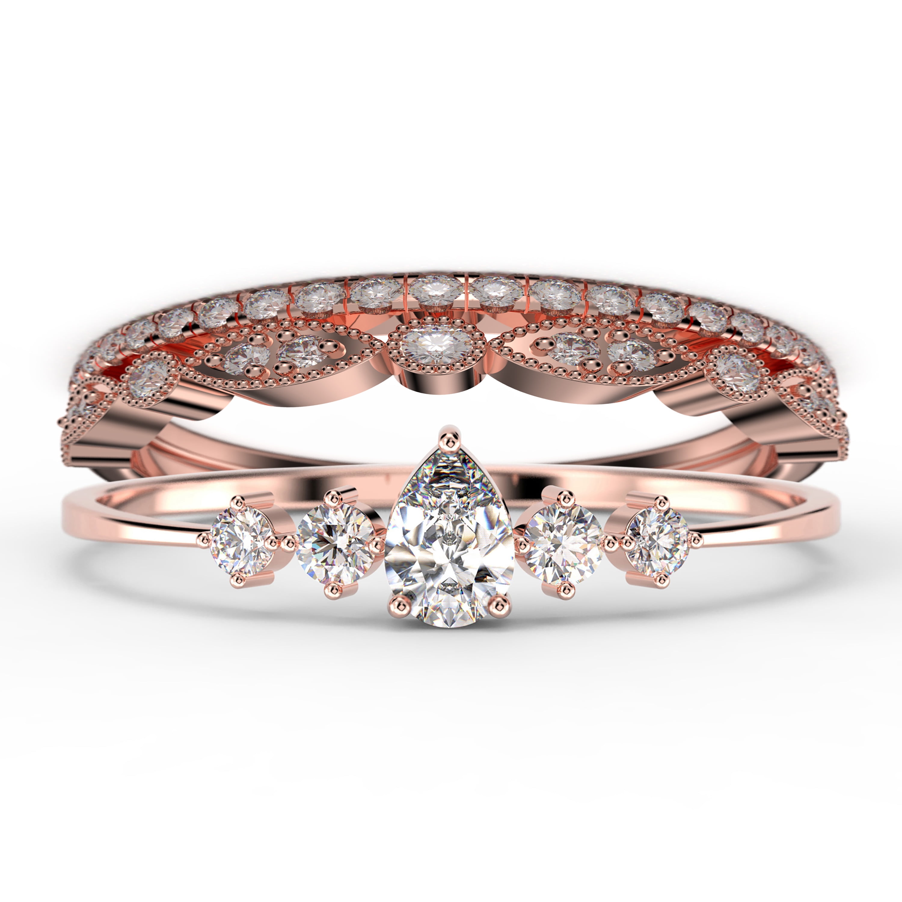 Dazzling Minimalist 2.05 Carat Pear Cut Diamond Moissanite Classic ...