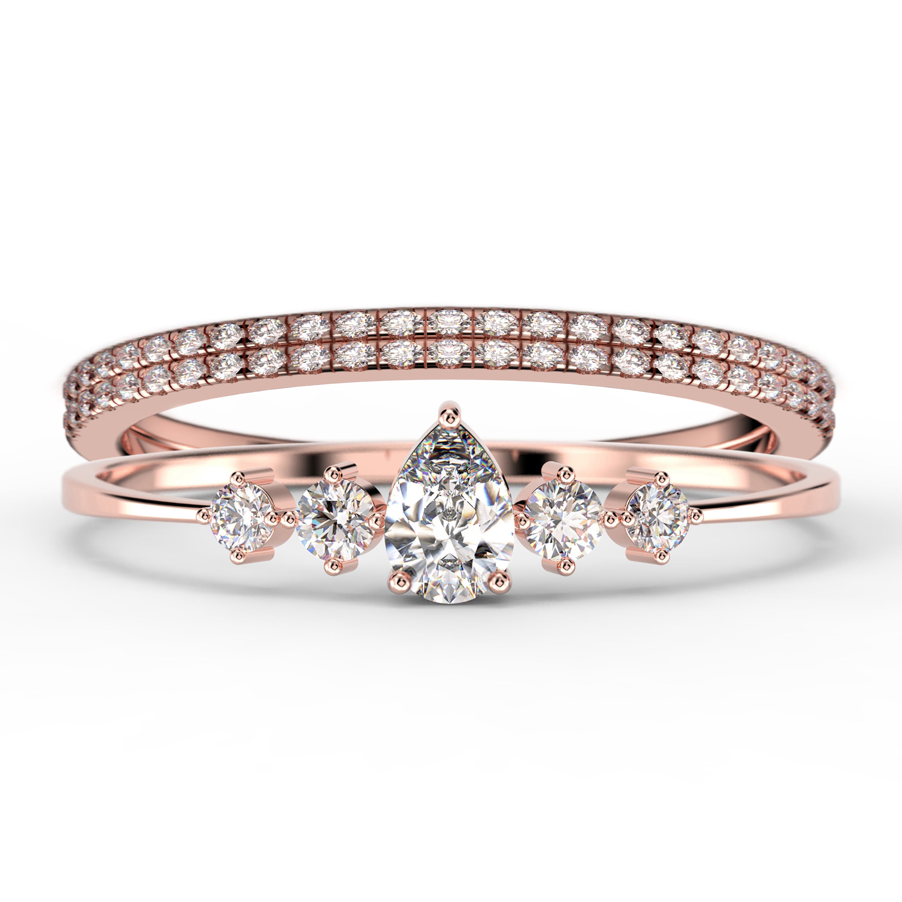 Dazzling Minimalist 2.05 Carat Pear Cut Diamond Moissanite Classic ...