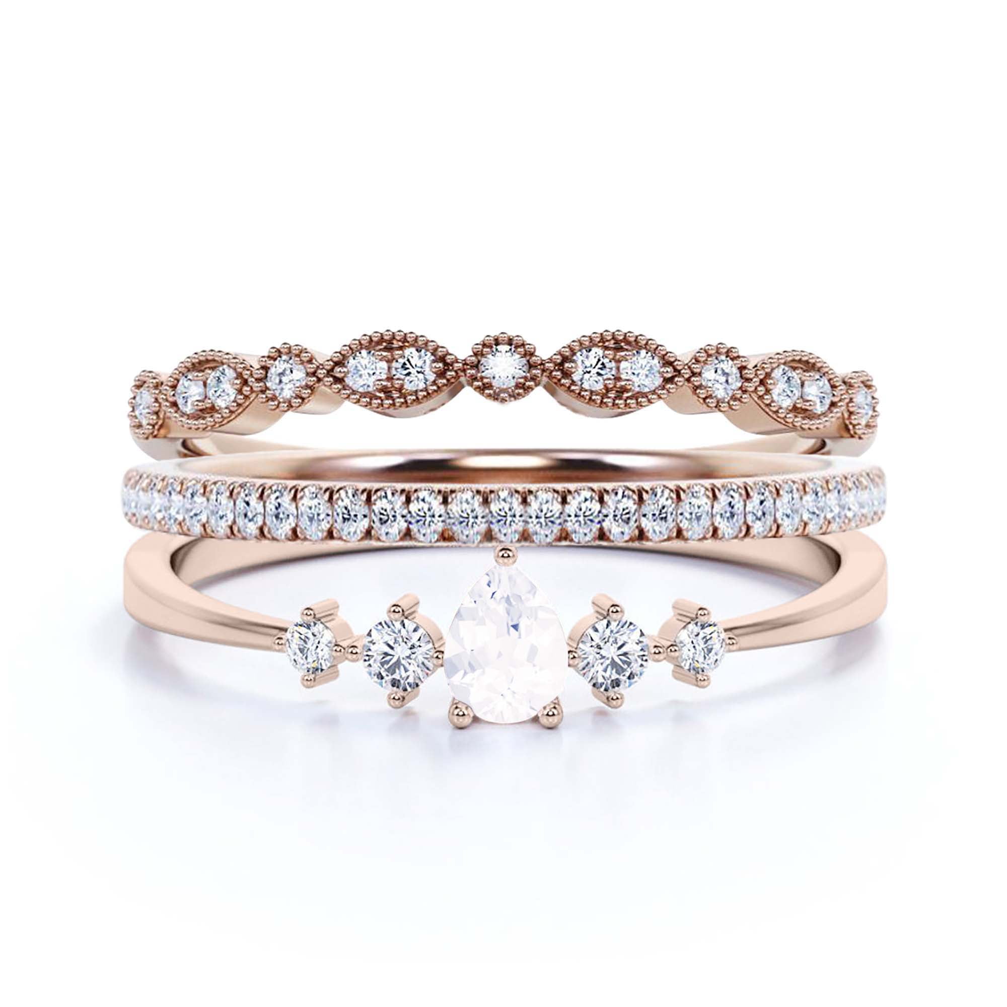 Dazzling Minimalist 2.05 Carat Pear Cut Diamond Moissanite Classic ...