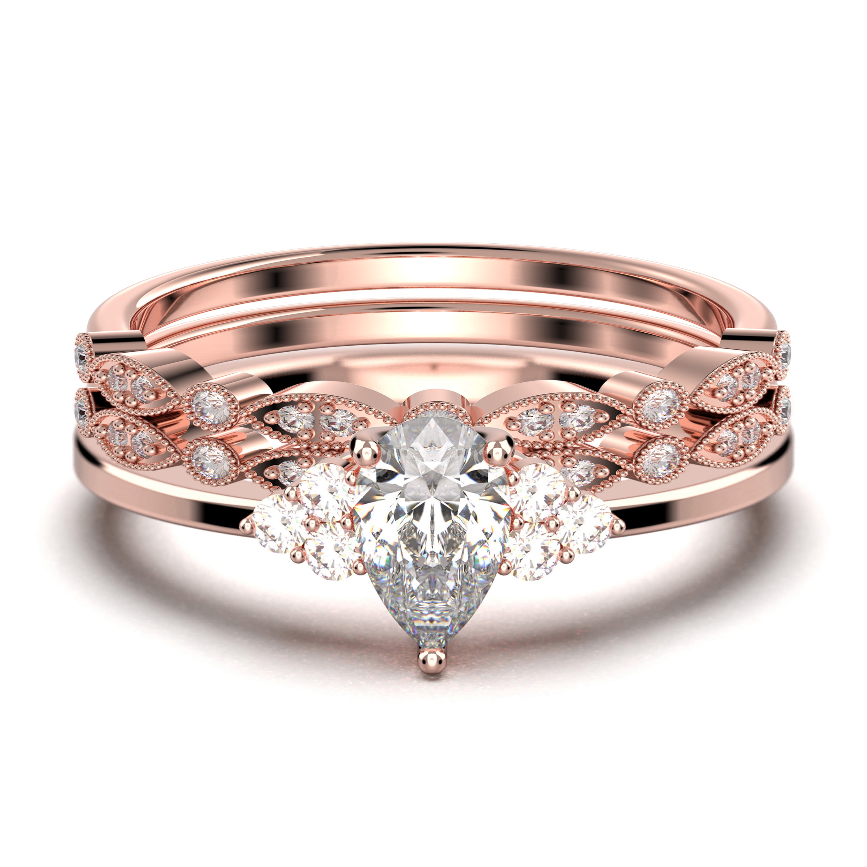 Dazzling Minimalist 2.25 Carat Pear Cut Affordable Ring, Diamond ...